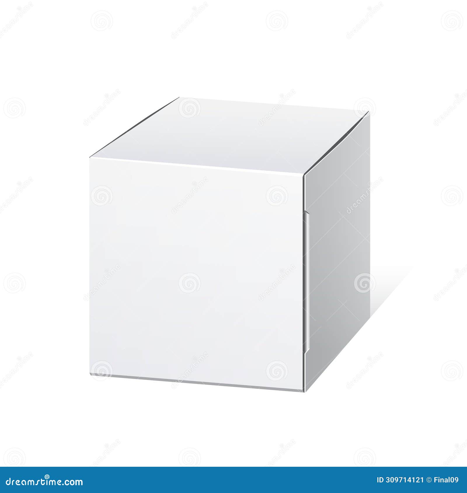Realistic Package Cardboard Box. Cube Shape Stock Vector - Illustration ...