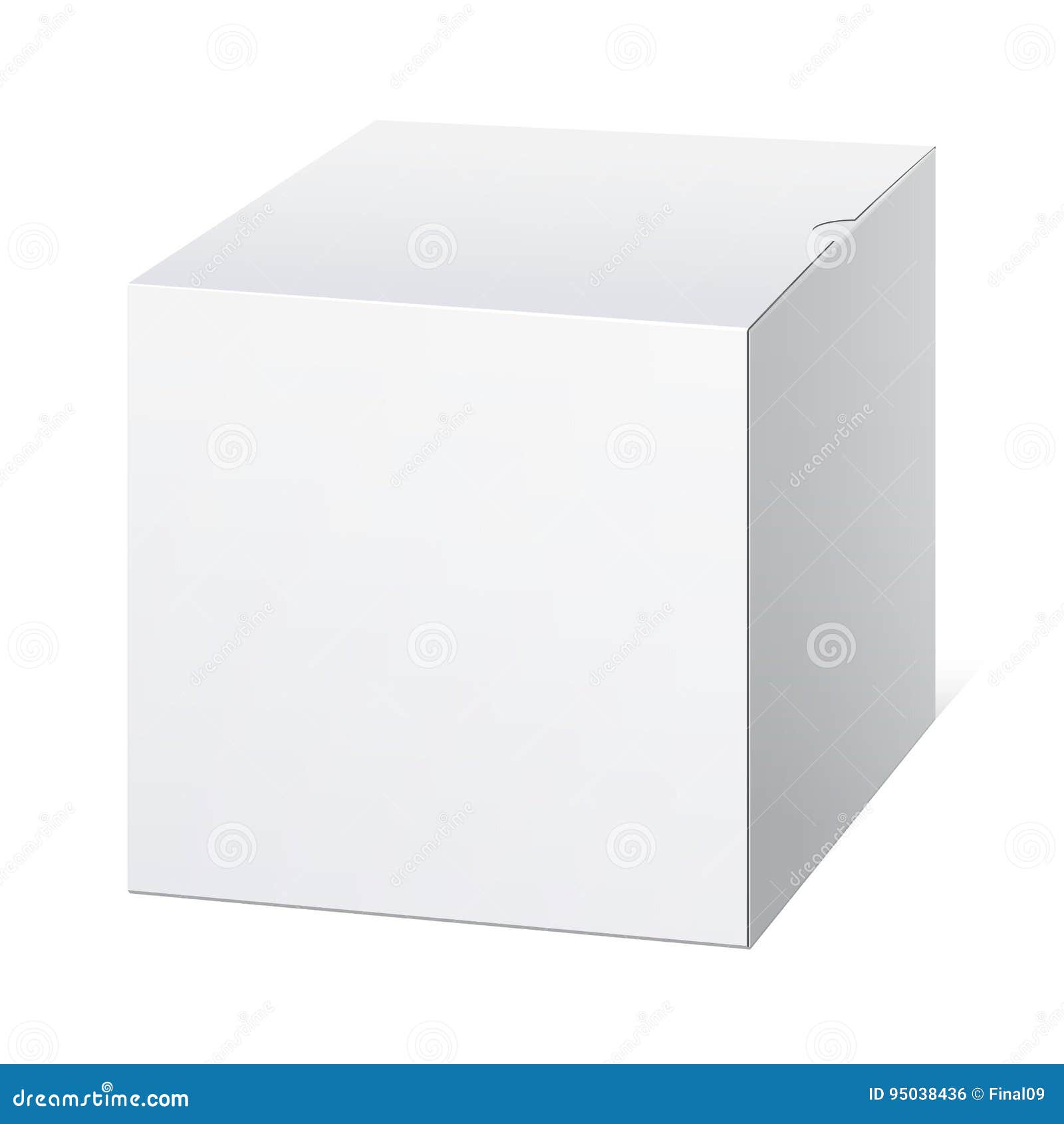 Realistic Package Cardboard Box. Cube Shape Stock Vector - Illustration ...