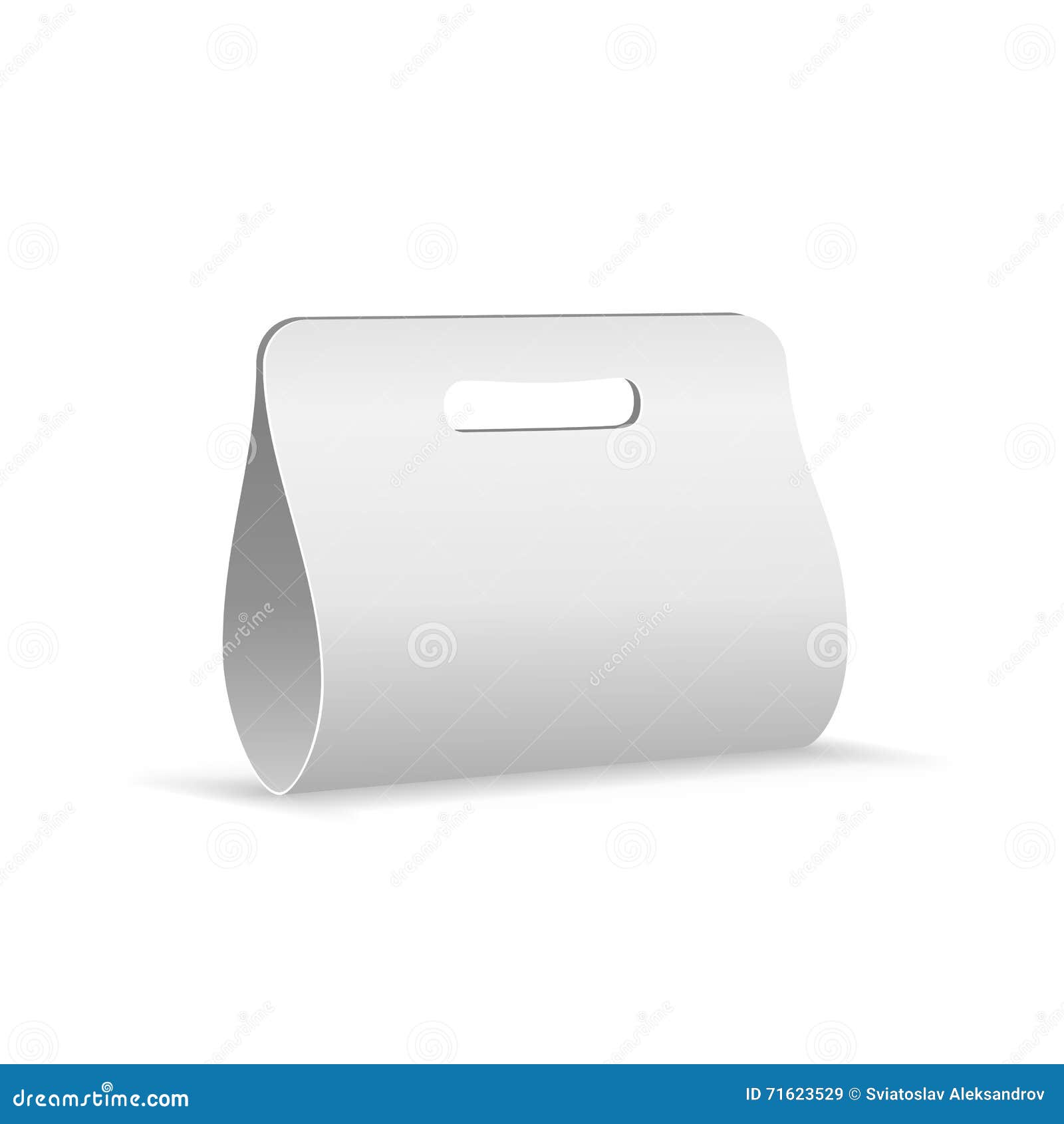 Realistic Package Template with Handle Stock Vector - Illustration of ...