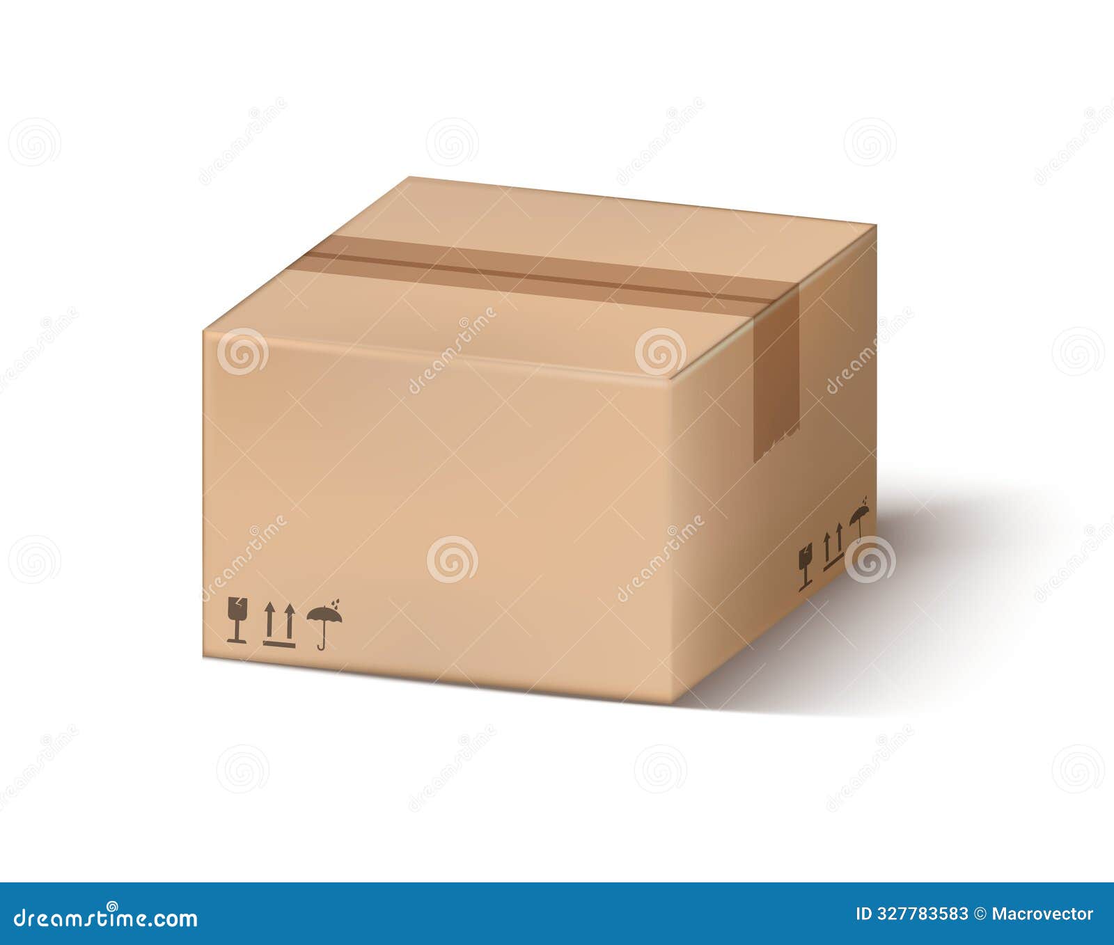 Realistic Packaging Box Composition Background Stock Illustration ...