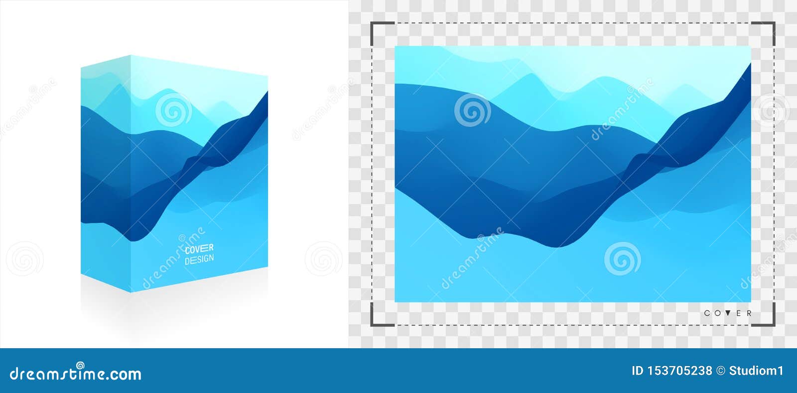 Realistic Packaging Box. Product Packing. Blue Abstract Background ...