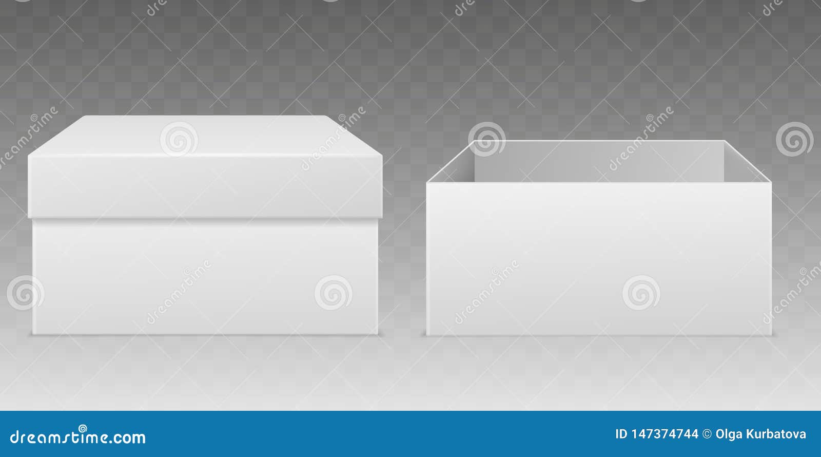 Realistic Packaging Boxes. Empty White Box Mockup, Consumer Cardboard ...