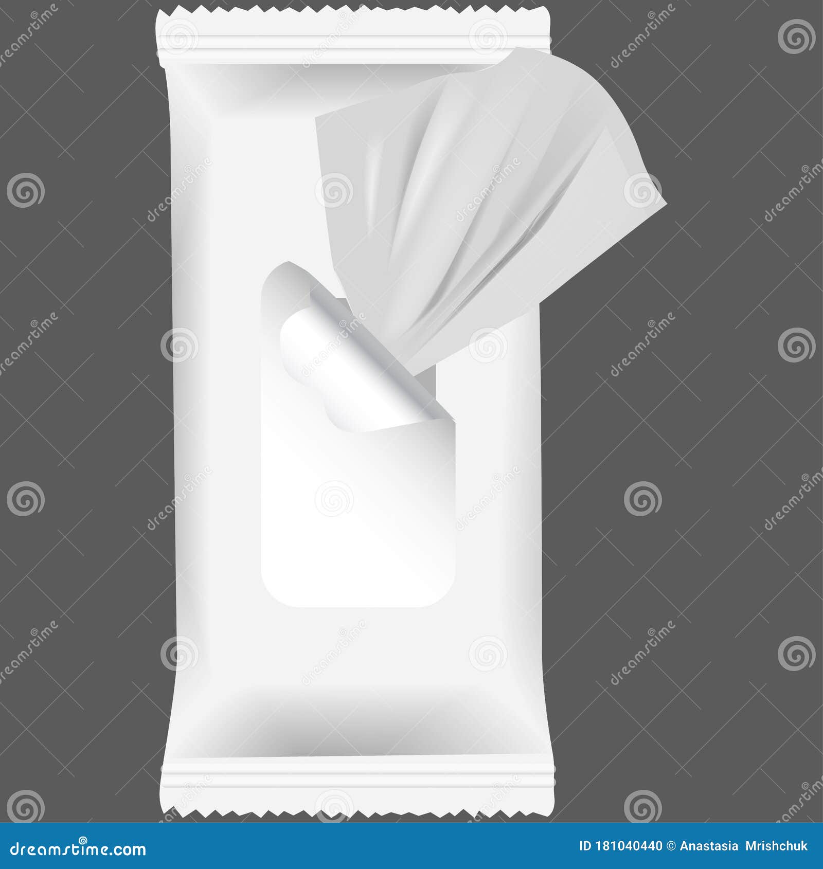 Realistic Packing of Open Wet Wipes. Vector Illustration Stock ...