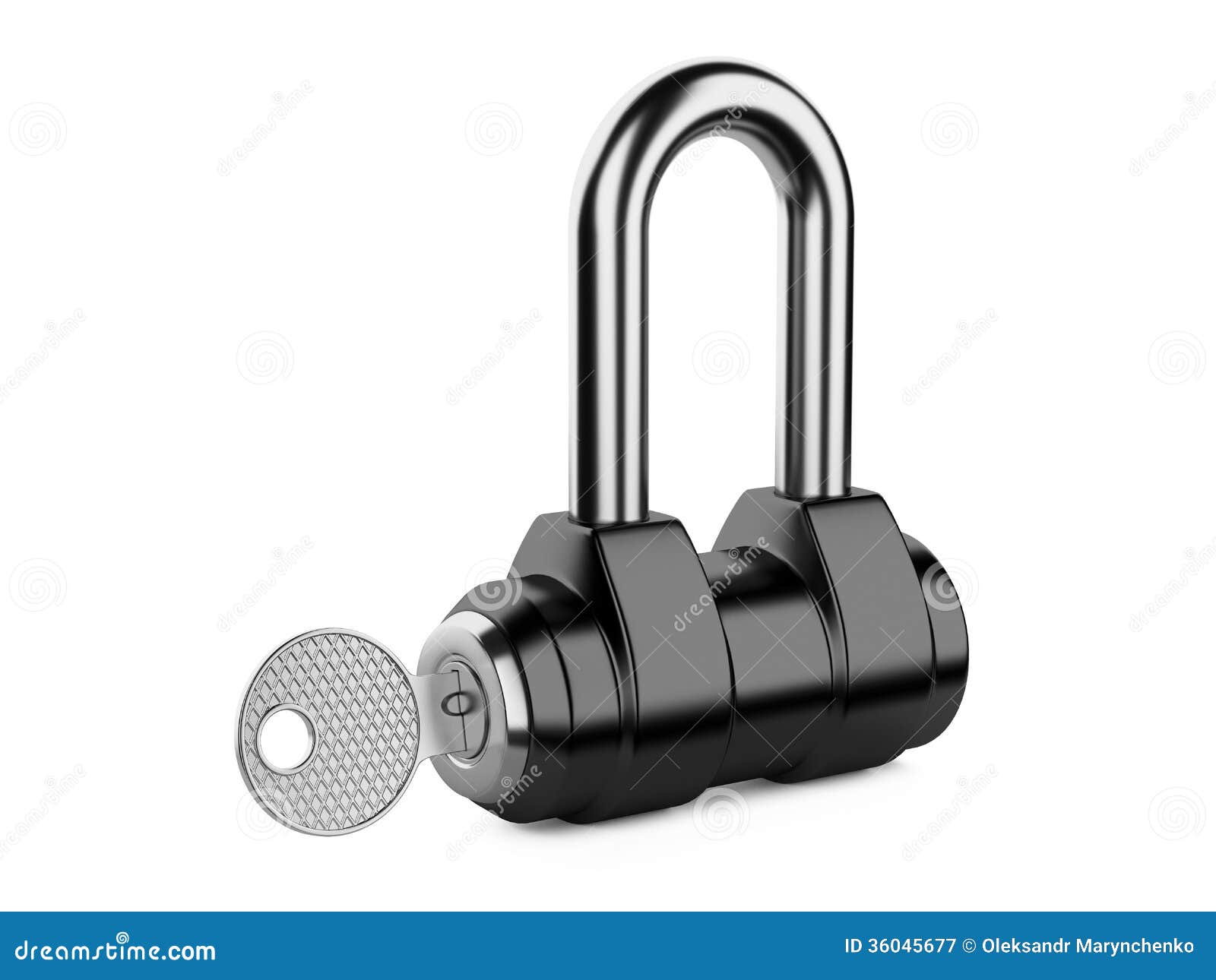 Realistic Padlock Illustration. Closed Lock - Security Icon Concept ...