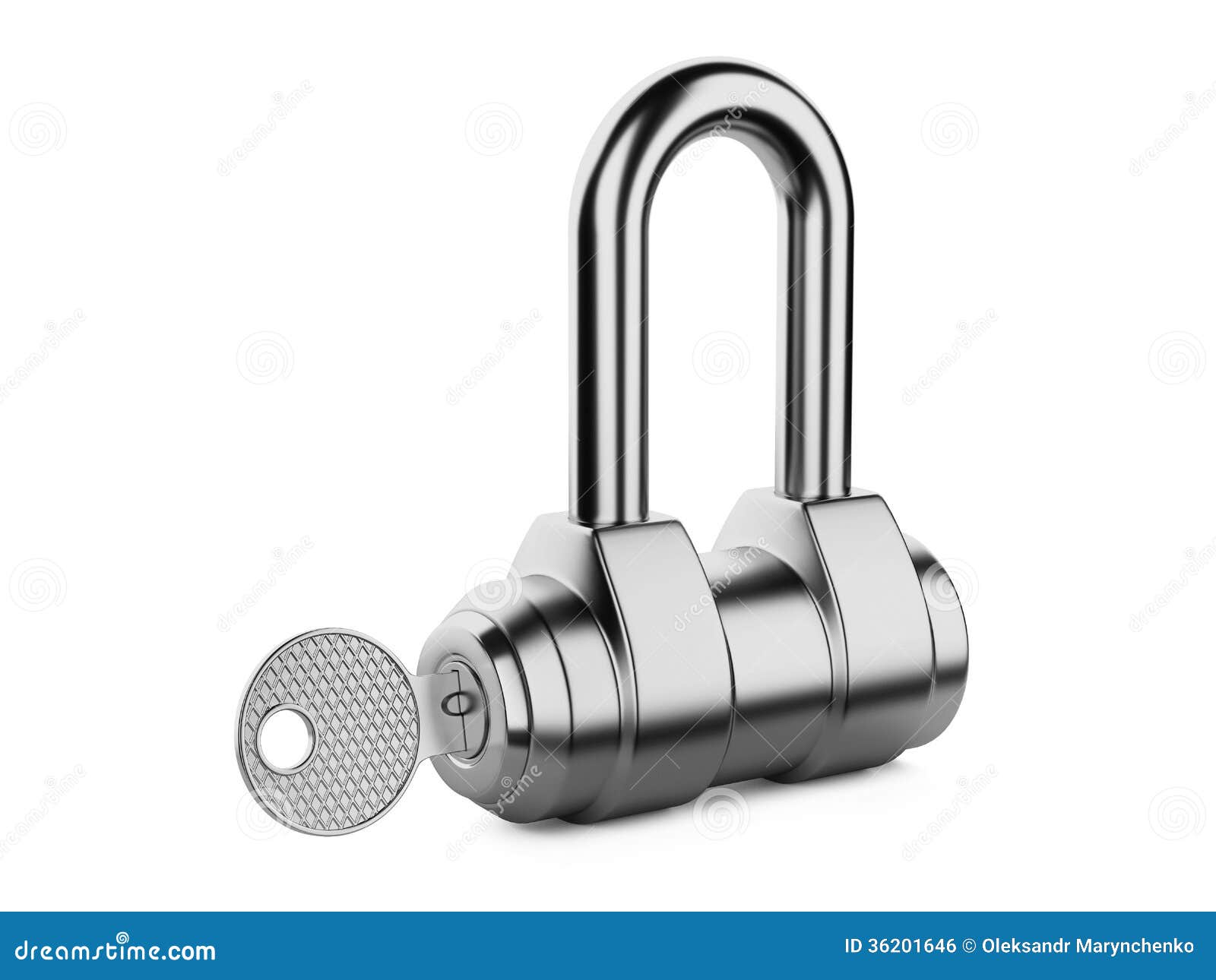 Realistic Padlock Illustration. Closed Lock - Security Icon Concept ...
