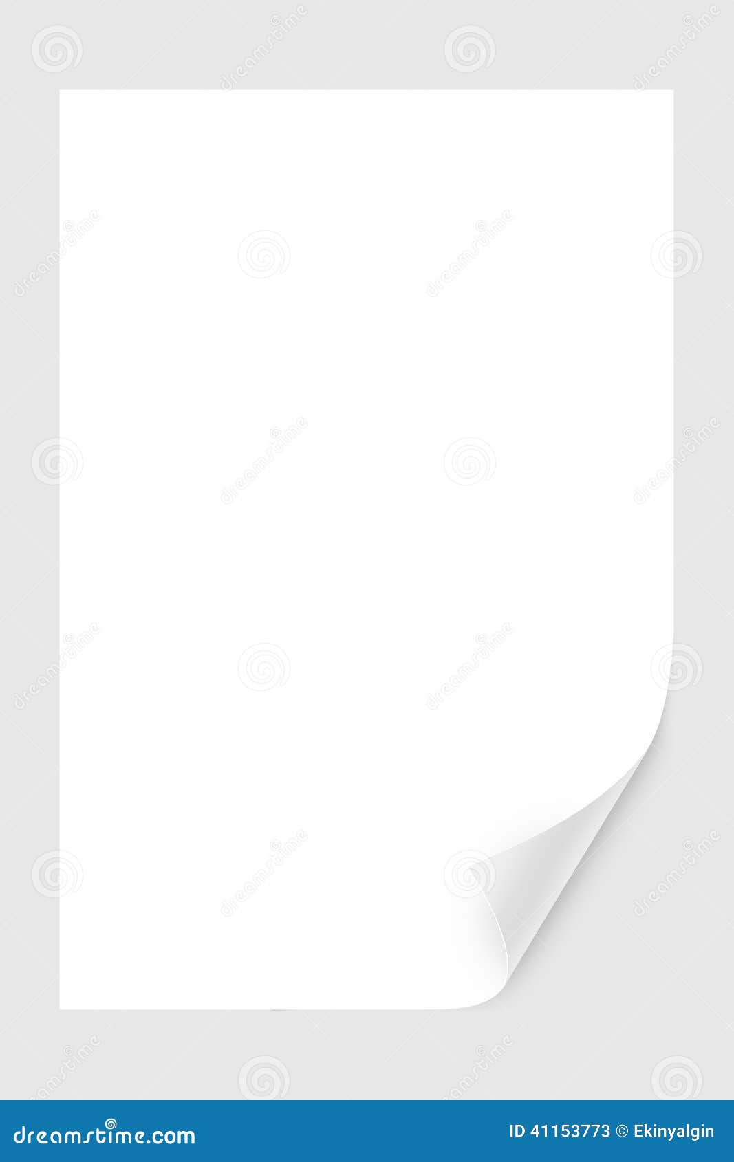 Realistic Page Curl stock image. Image of announcement - 41153773