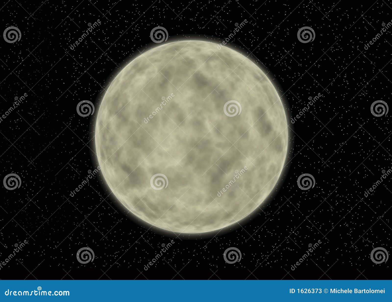 Realistic Painted Moon stock illustration. Illustration of realistic ...