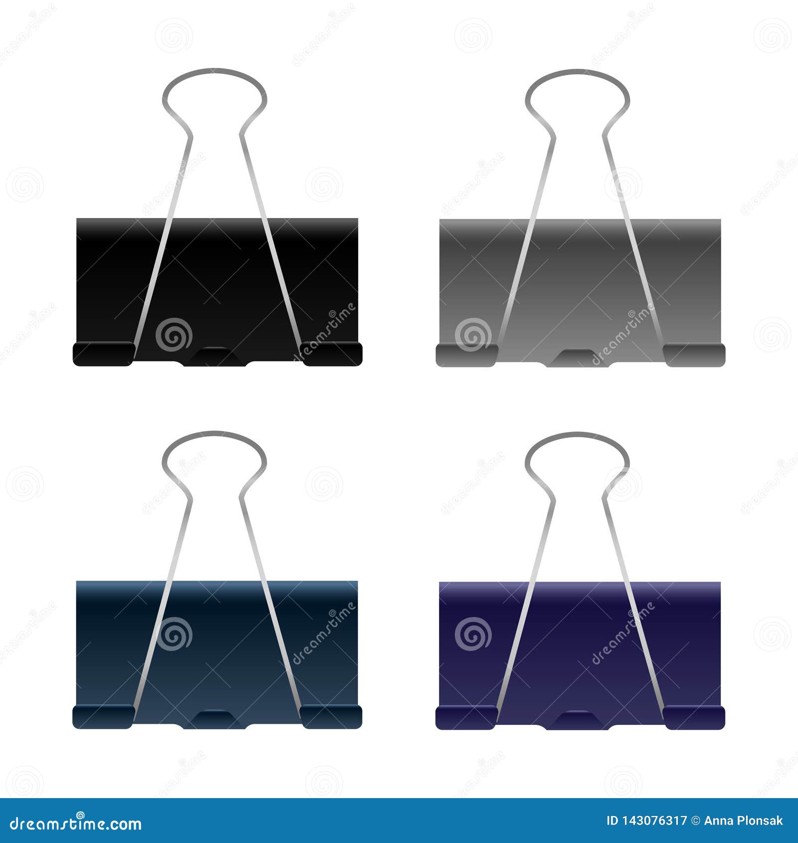 Realistic Paper Clips. Stapl , Clinch. Vector Illustration Stock ...