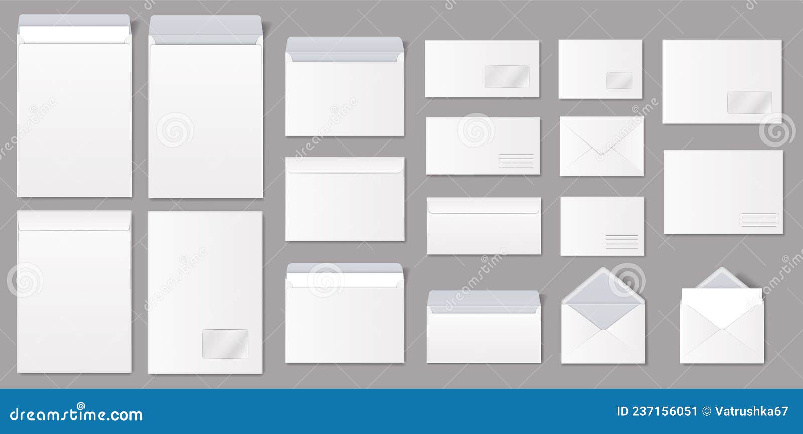 Envelope Sizes And Formats Cartoon Vector | CartoonDealer.com #66072943
