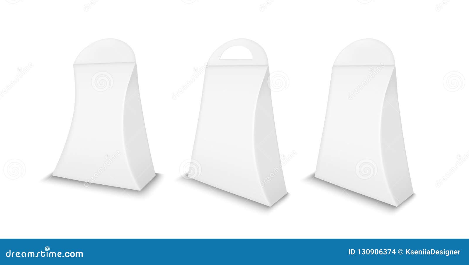 Realistic Paper or Plastic Packaging Box with Hang Slot Stock Vector ...