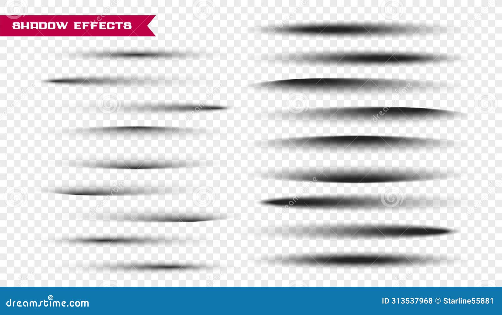 Realistic Paper Shadows Collection Set Stock Vector - Illustration of ...