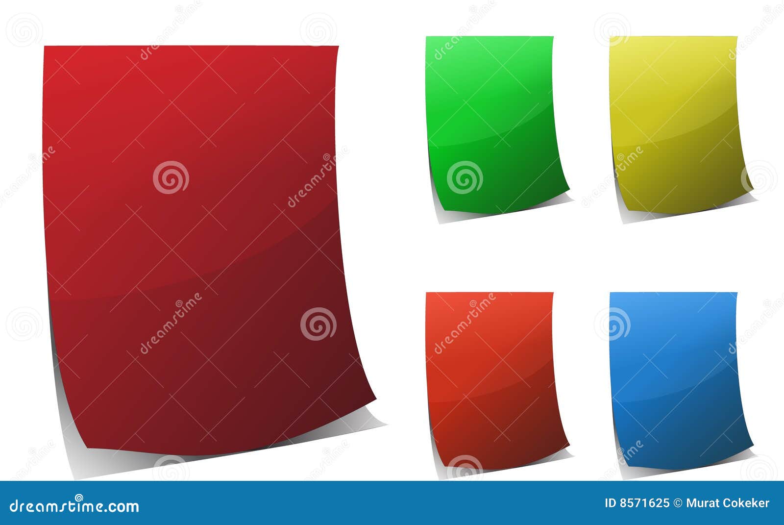 Realistic papers stock vector. Illustration of poster - 8571625