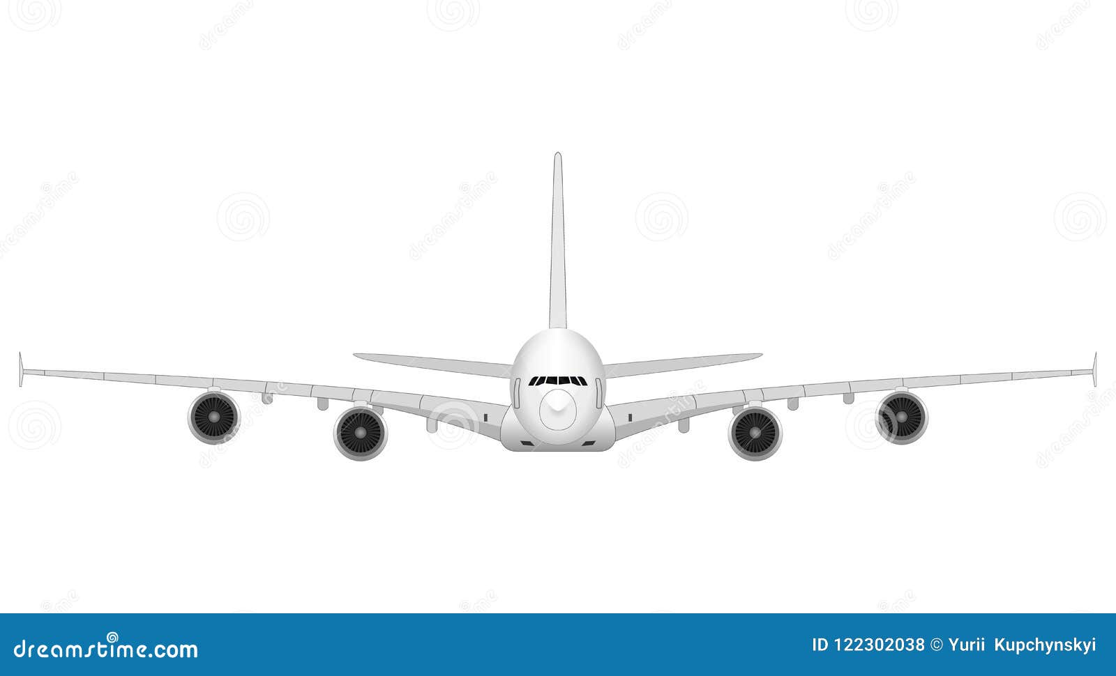 Realistic Passenger Airplane Stock Photo - Image of departure, chassis ...