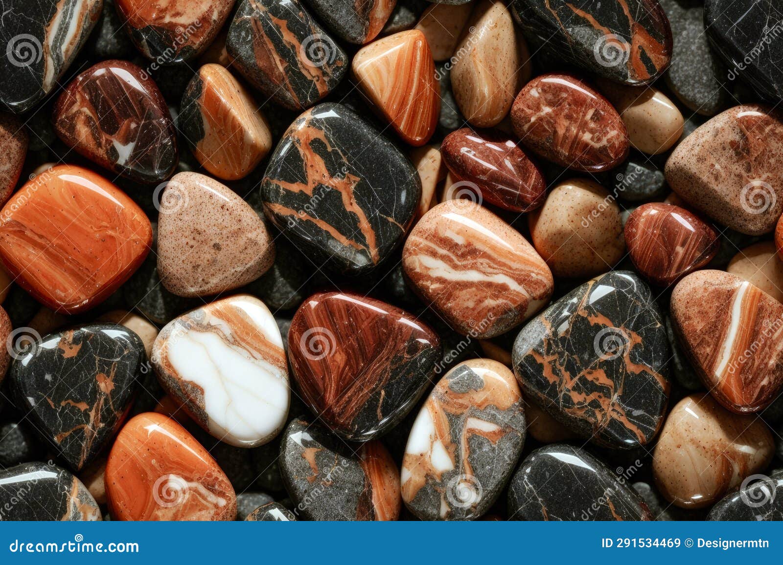 Realistic Pebble Marble Stones Seamless Background Stock Illustration ...