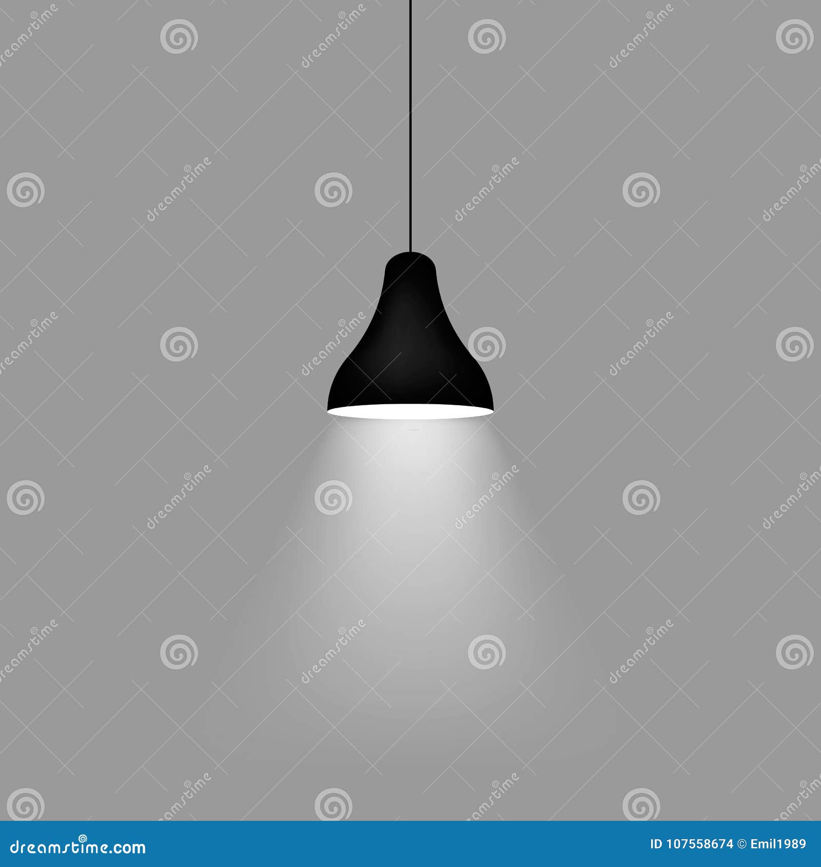 Realistic pendant lamps stock illustration. Illustration of light ...