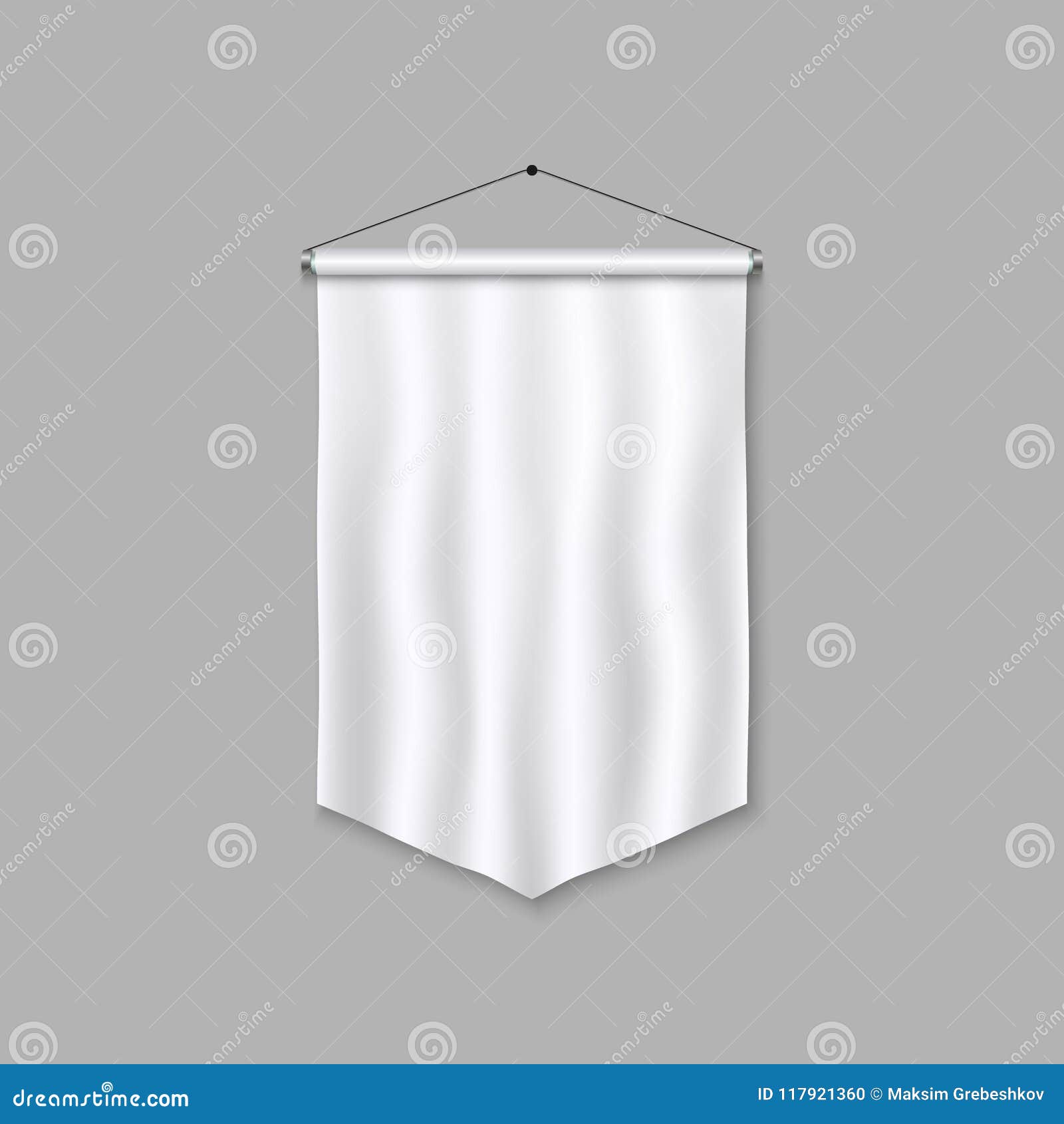 Realistic Pennant Template stock vector. Illustration of billboard ...