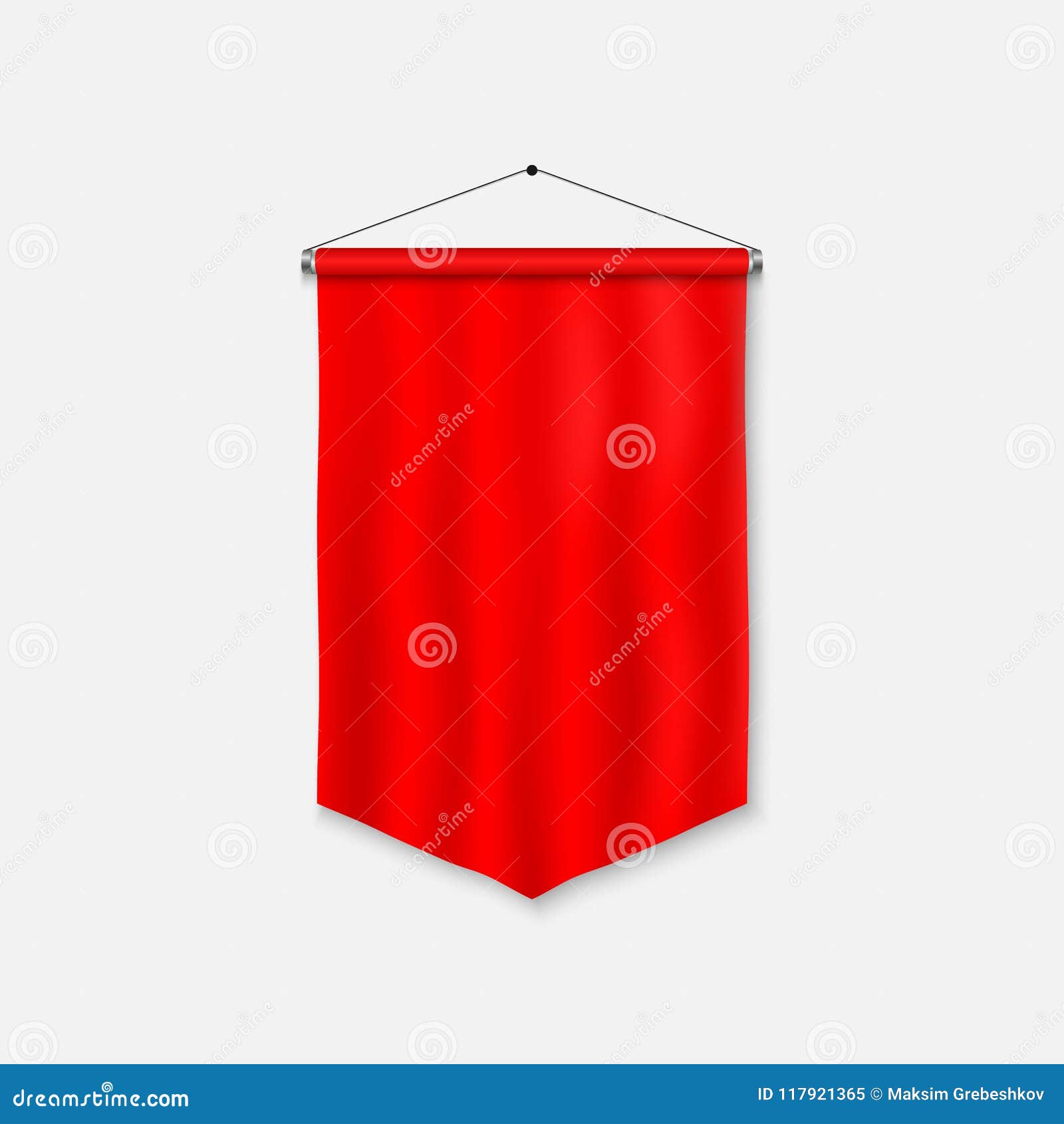 Realistic Pennant Template stock vector. Illustration of label - 117921365