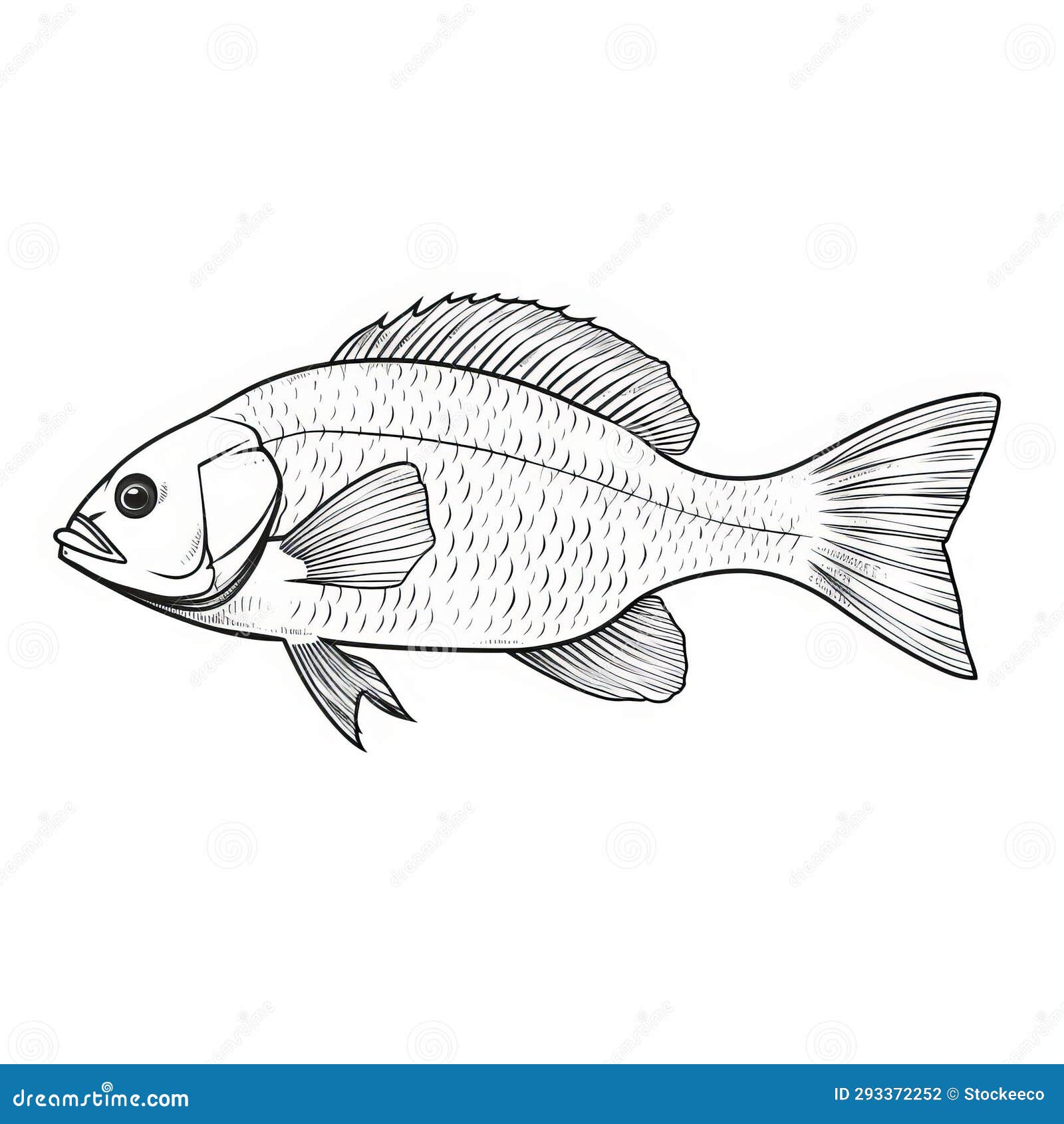 Scientific Illustration of a Lively Fish in Rtx on Style Stock ...