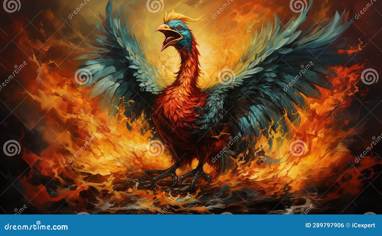 Realistic phoenix bird stock illustration. Illustration of strong ...