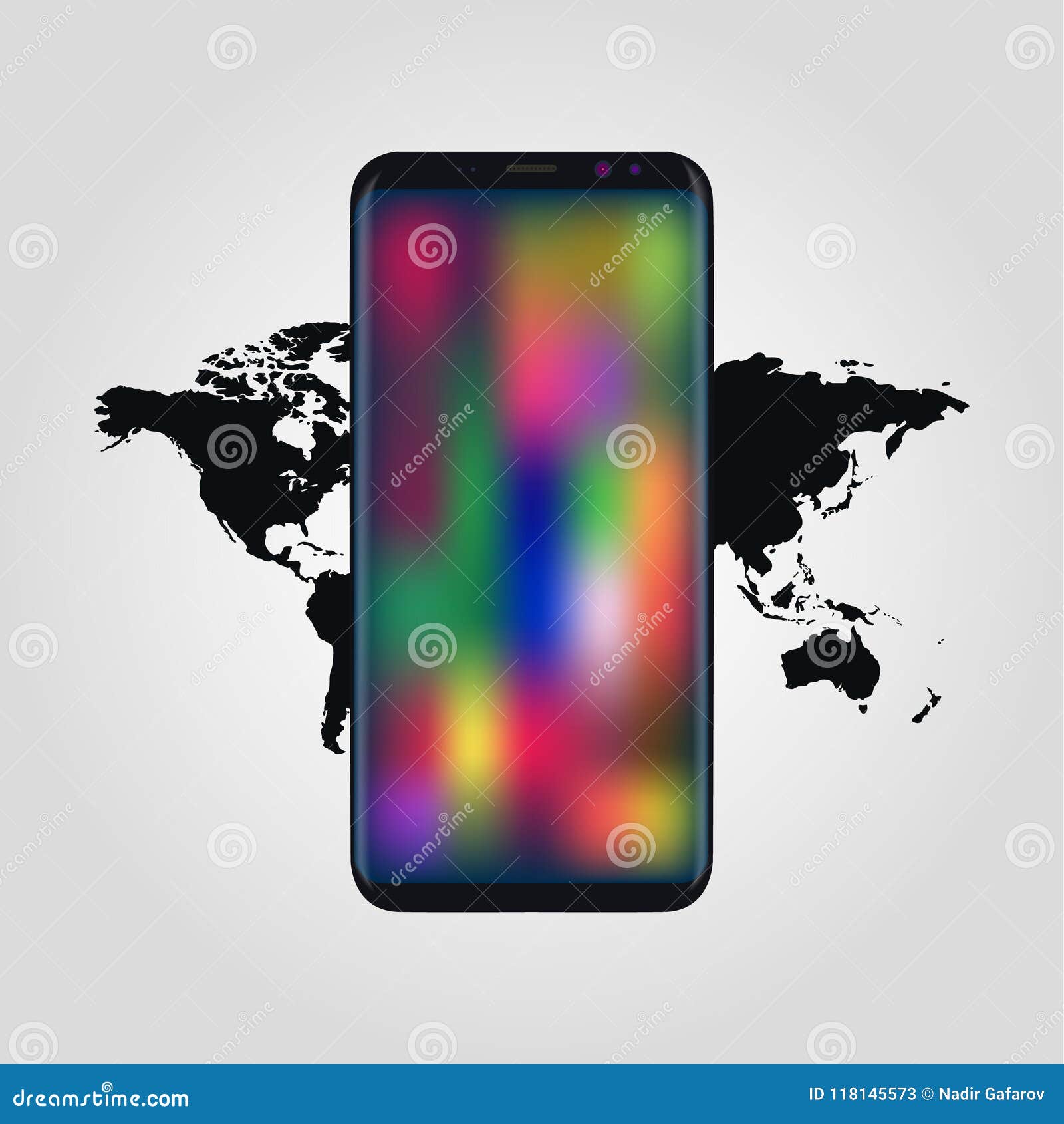 Realistic Phone Isolated Vector Image Stock Vector - Illustration of ...