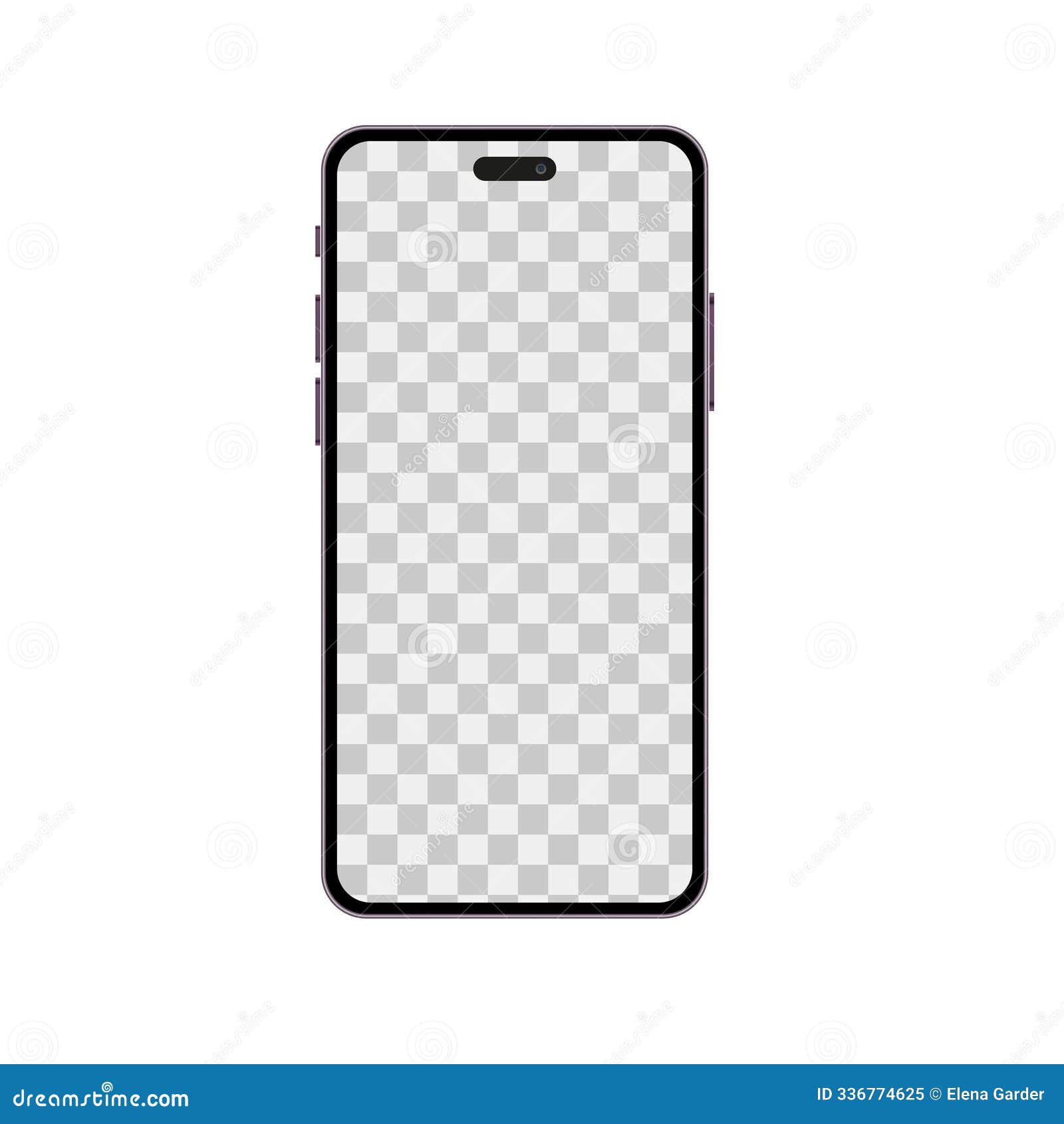 Realistic Phone Mockup. Set Of Modern Phones With Blank White Displays ...