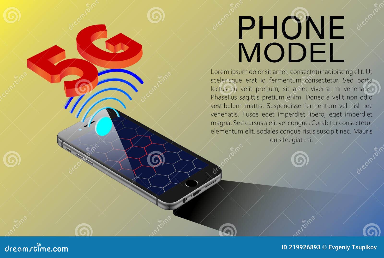 Realistic phone model stock vector. Illustration of touch - 219926893