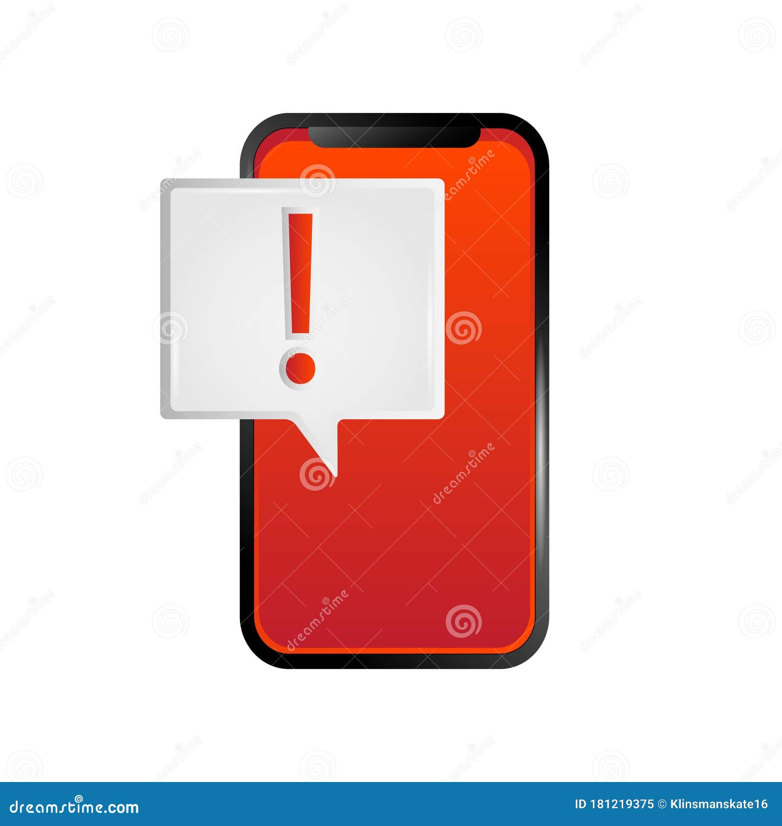 Realistic Phone Notifications, New Email Received Concept Stock ...