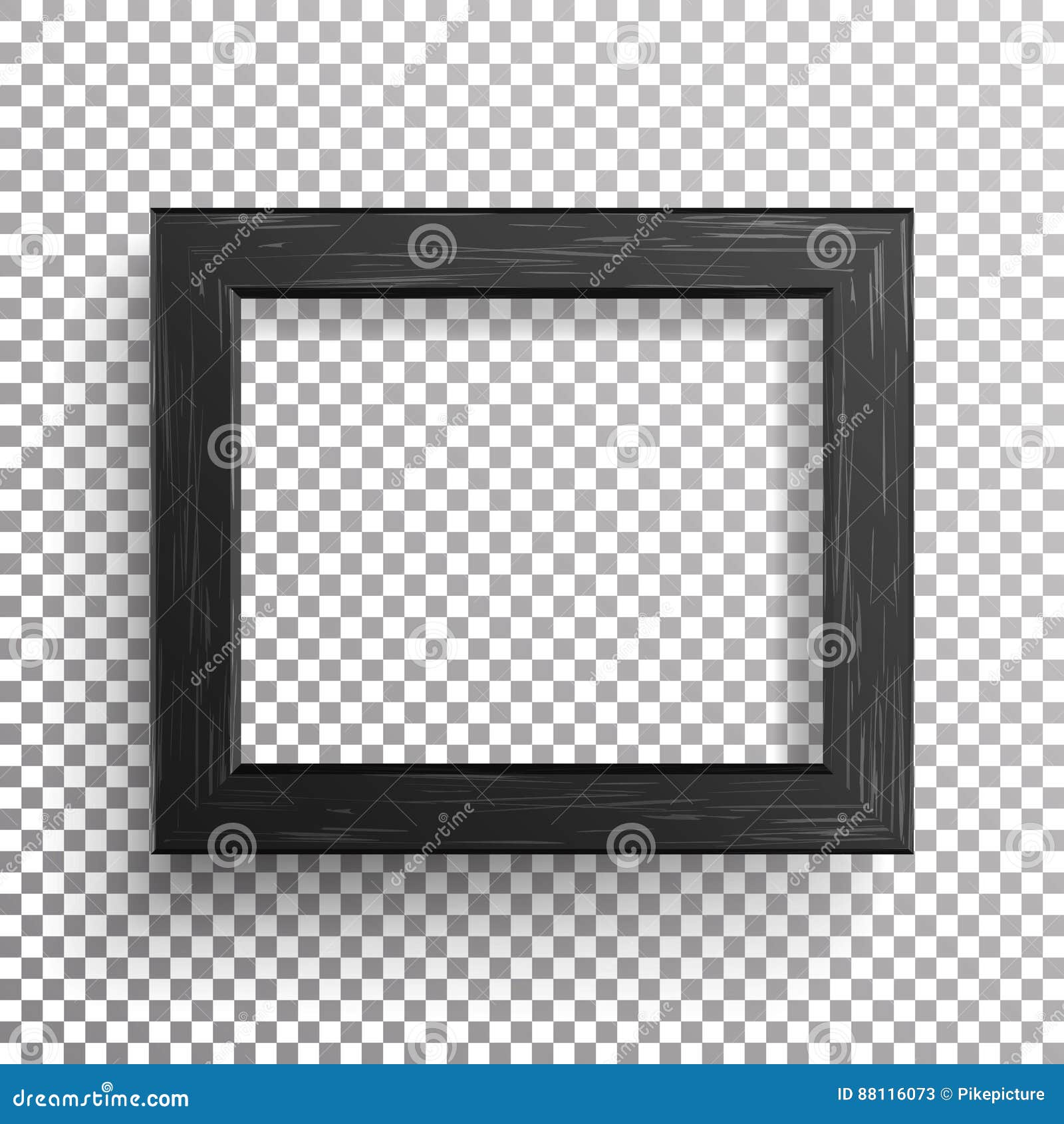 Realistic Photo Frame Vector. Isolated on Transparent Background. Stock ...