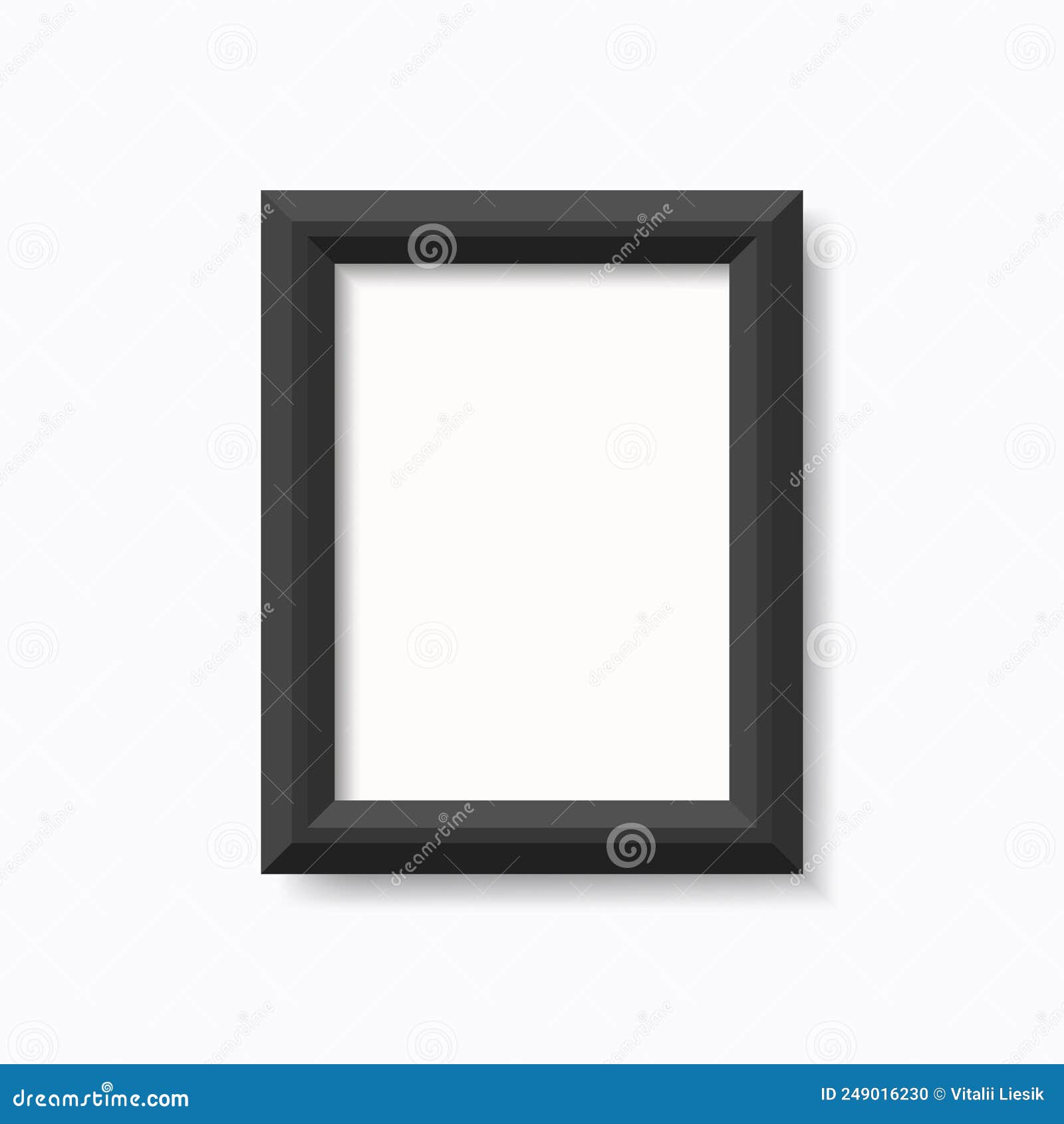 Realistic Photo Frame on a White Background for Presentations. Vector ...