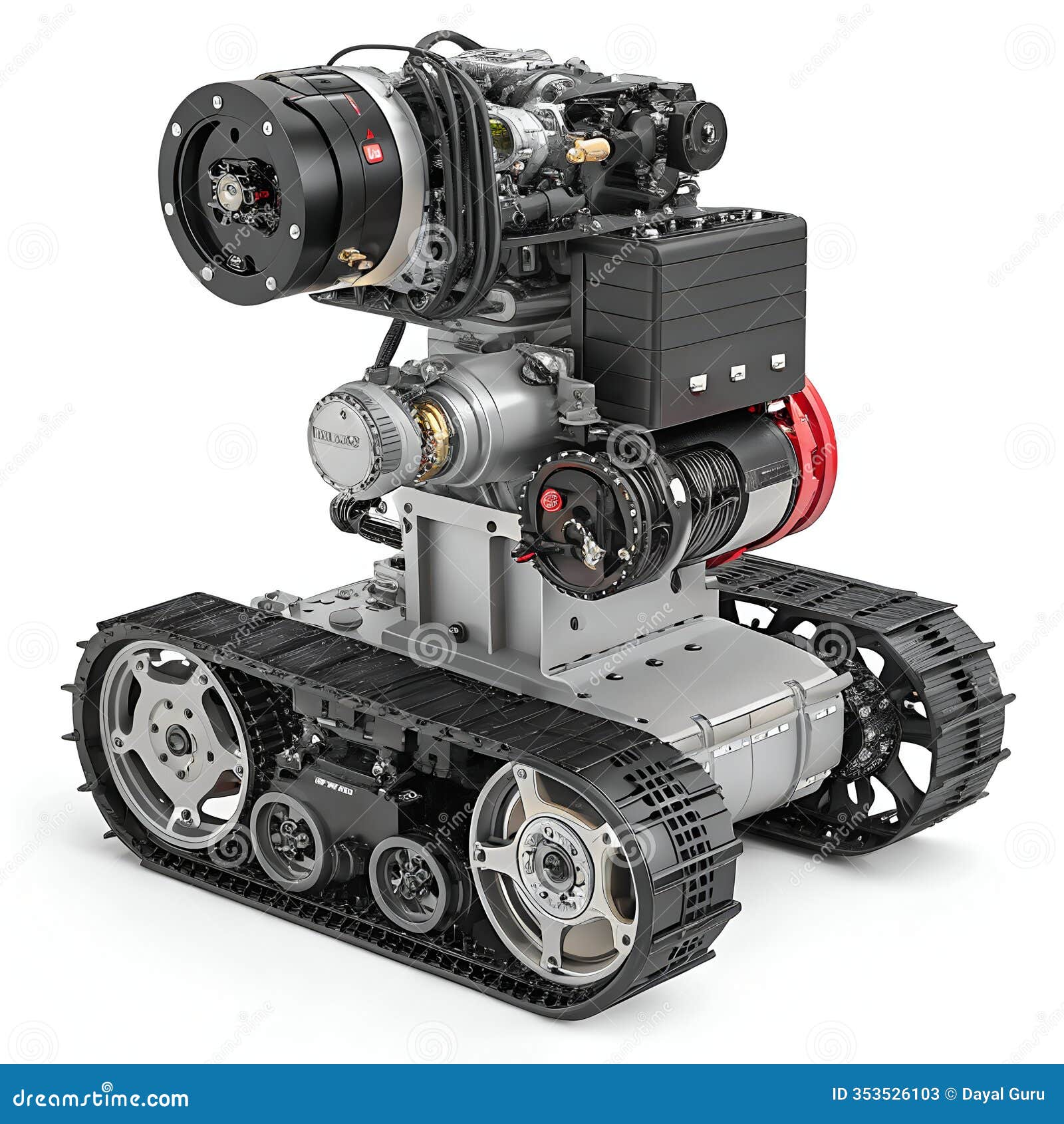 Realistic Photographic Robotics Engine Illustration Stock Illustration ...