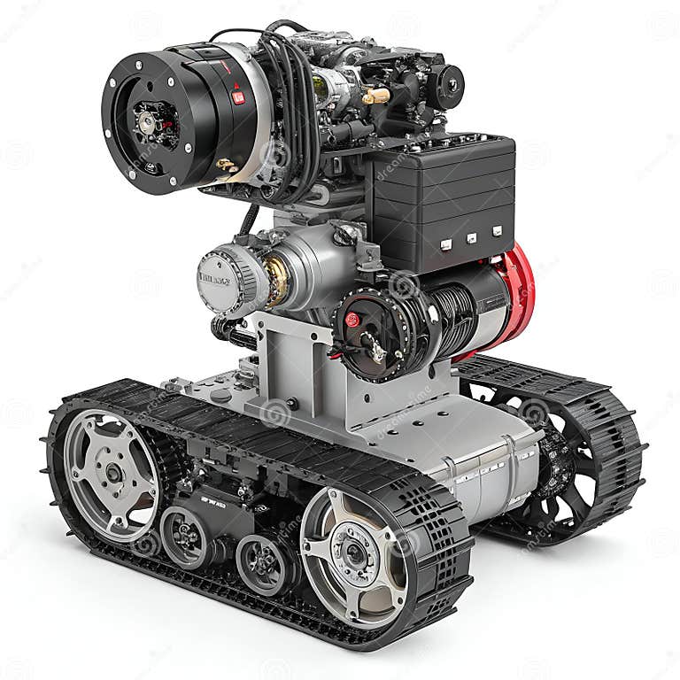 Realistic Photographic Robotics Engine Illustration Stock Illustration - Illustration of ...