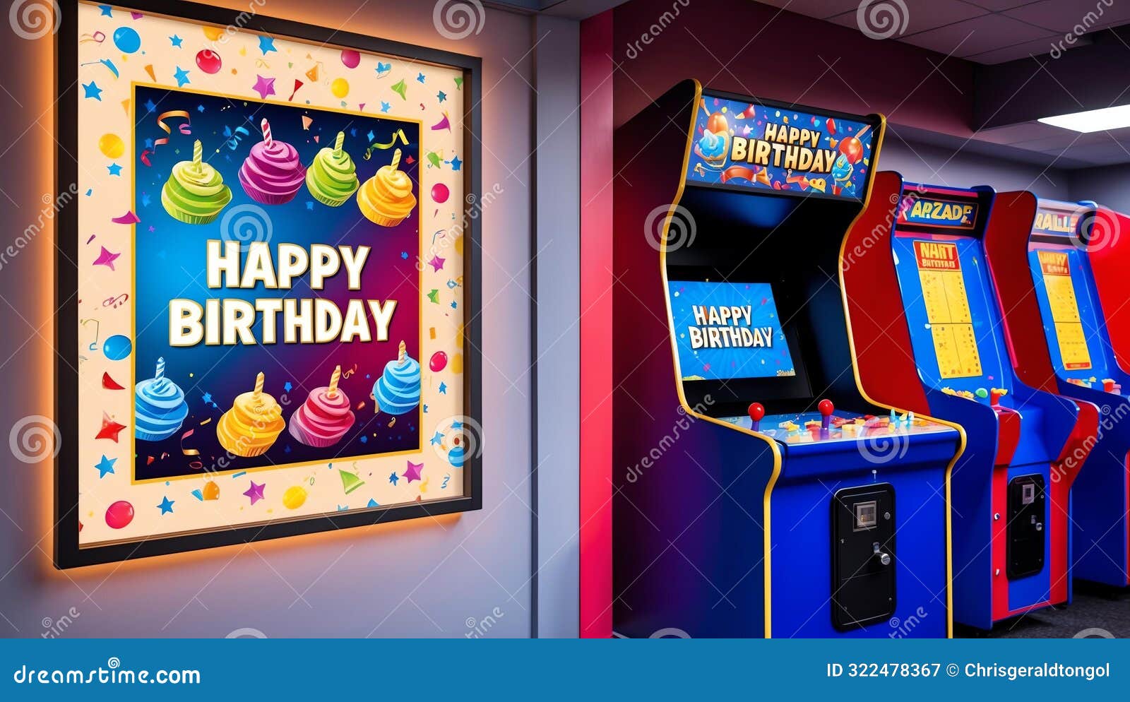 AI Generated Arcade With Pinball And Video Game Machines On The Walls ...