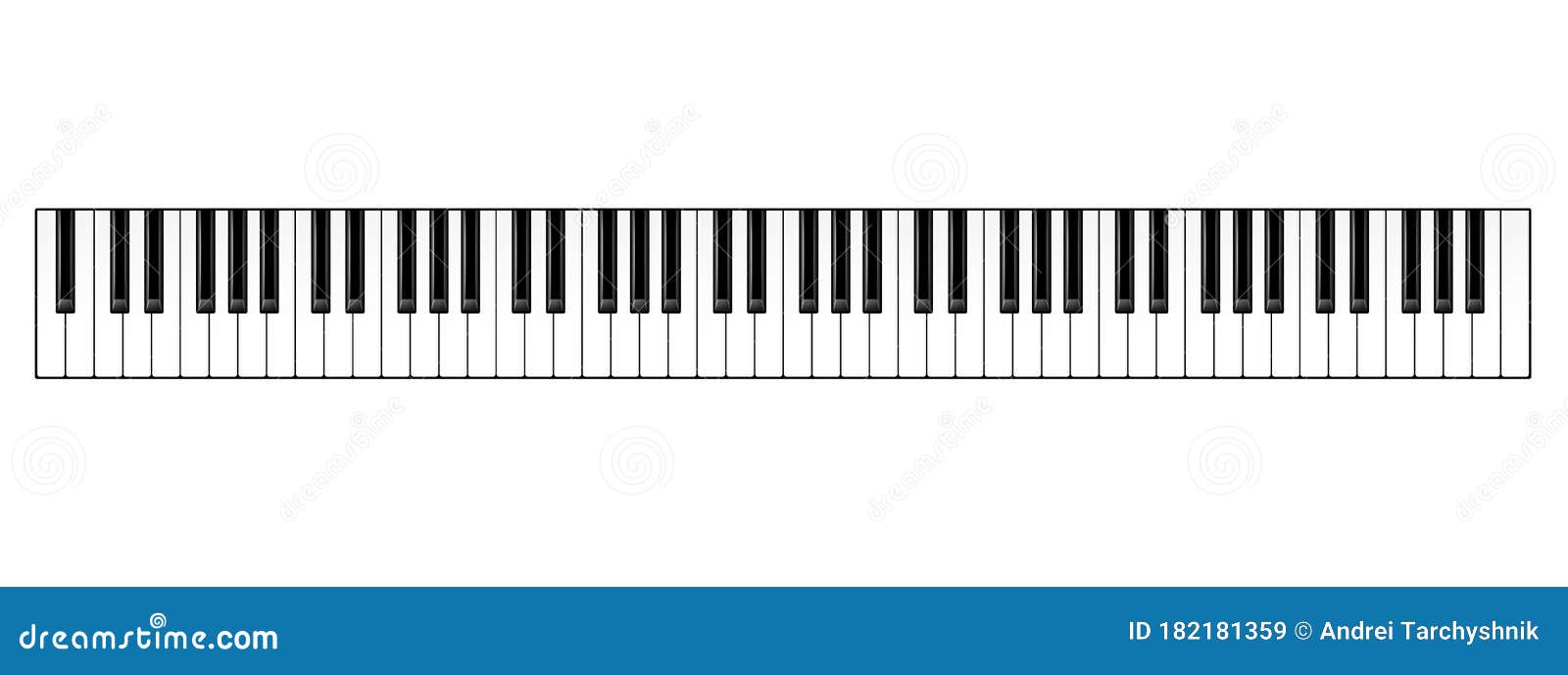 Realistic Piano Keys. Musical Instrument Keyboard. Vector Illustration ...