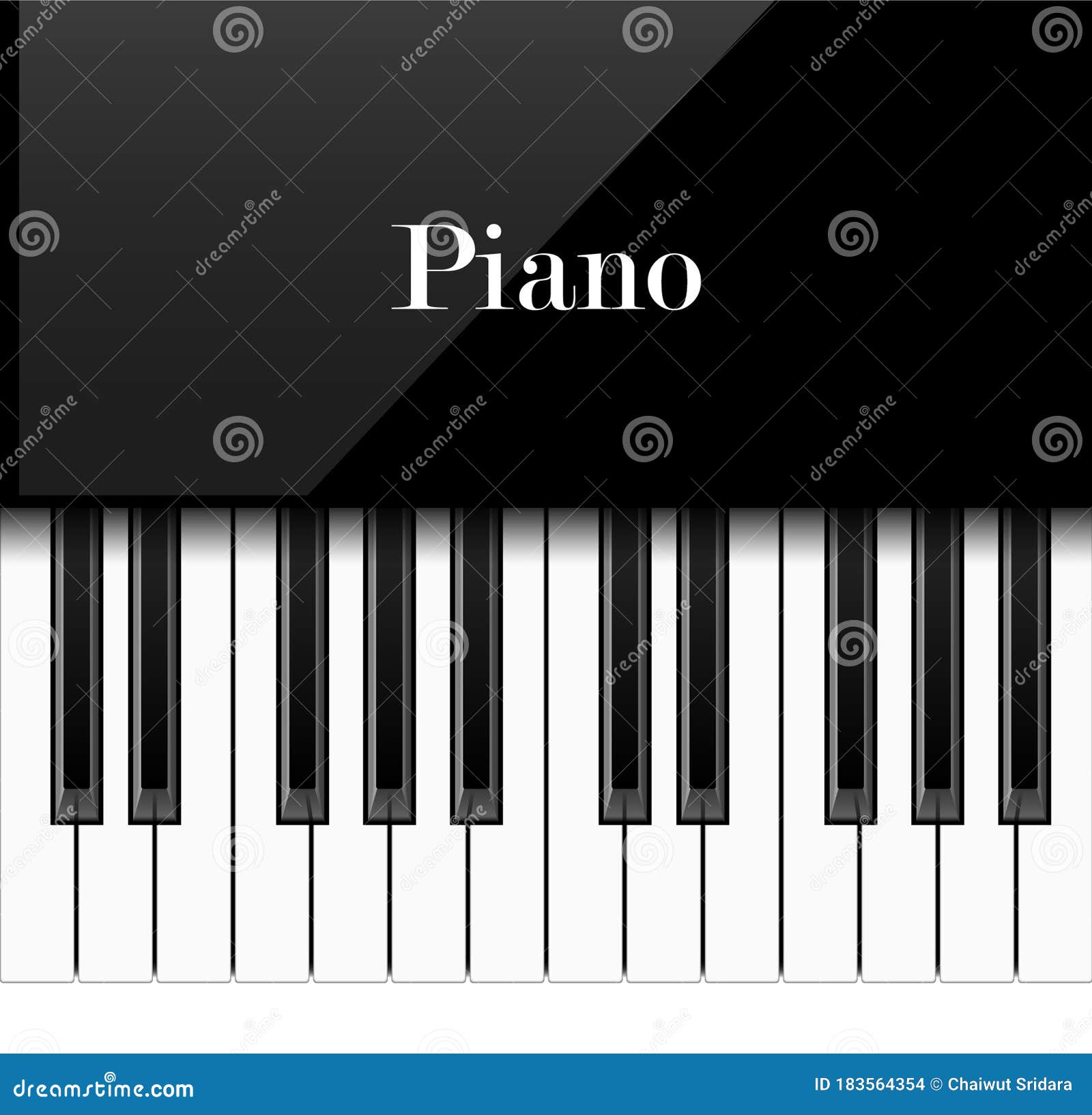 Realistic Piano Keys, Vector Stock Vector - Illustration of vector ...