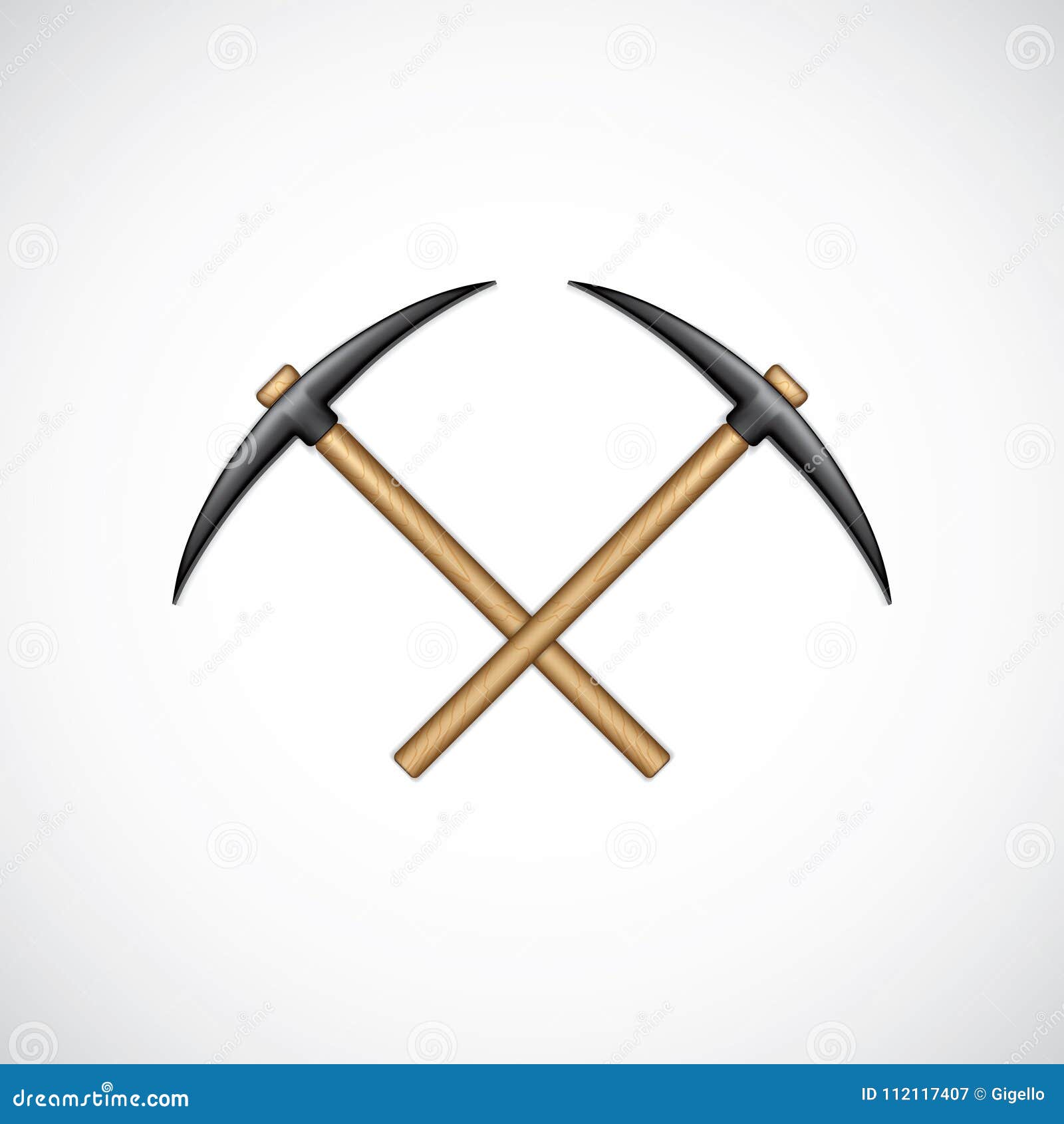 Mining Tool Miner Pickaxe Symbol Stone Wall Background Royalty-Free ...