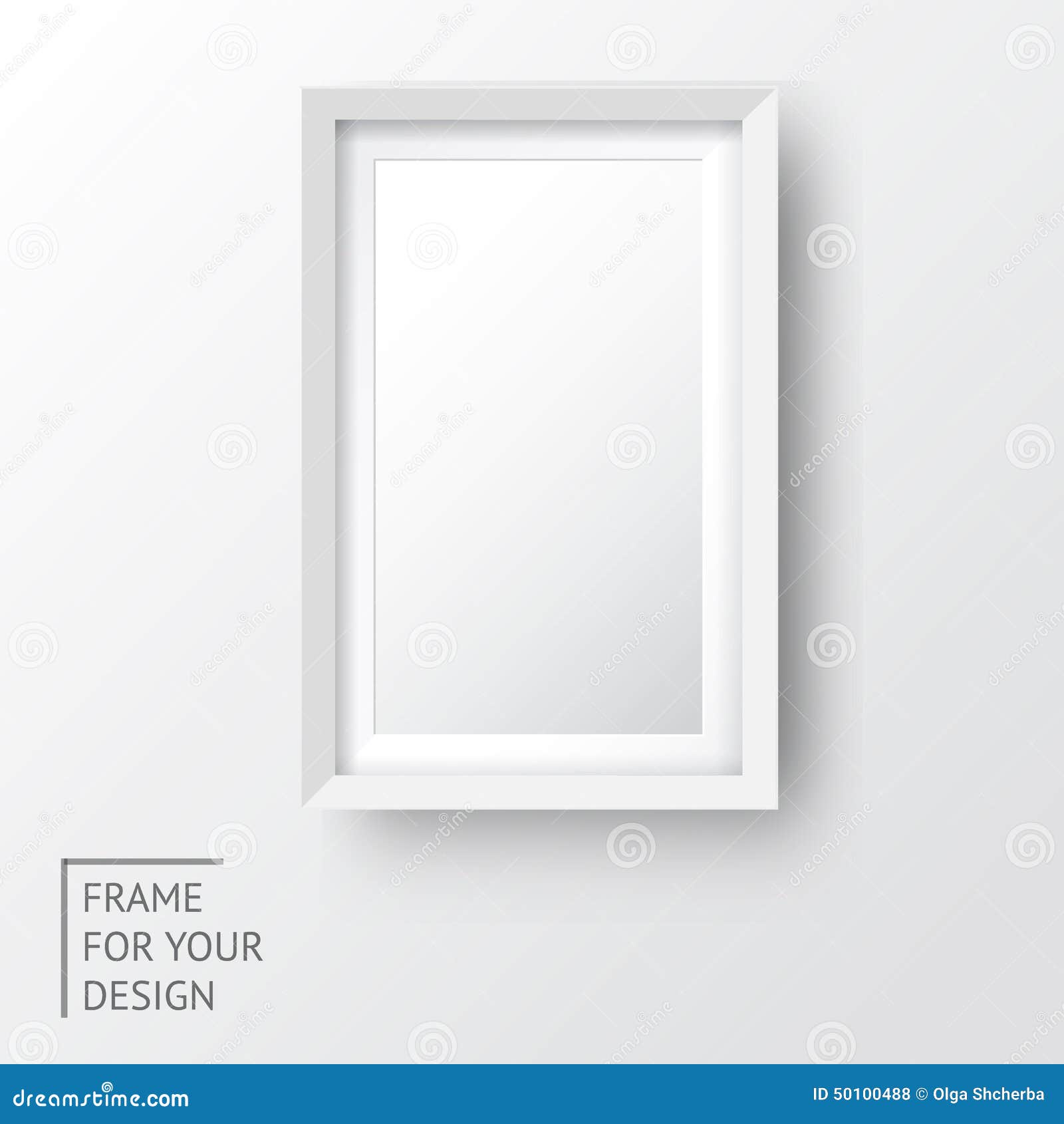 Realistic picture frame stock vector. Illustration of brand - 50100488