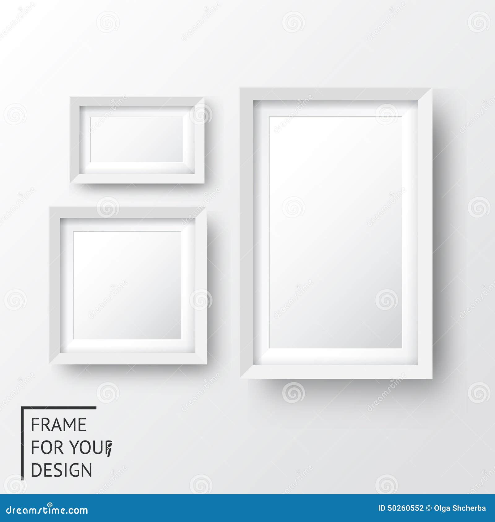 Realistic picture frame stock vector. Illustration of graphic - 50260552