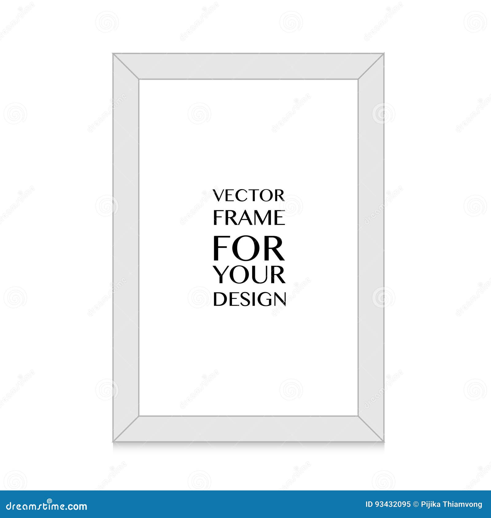 Realistic Picture Frame Isolated on White Background. Perfect for Your ...