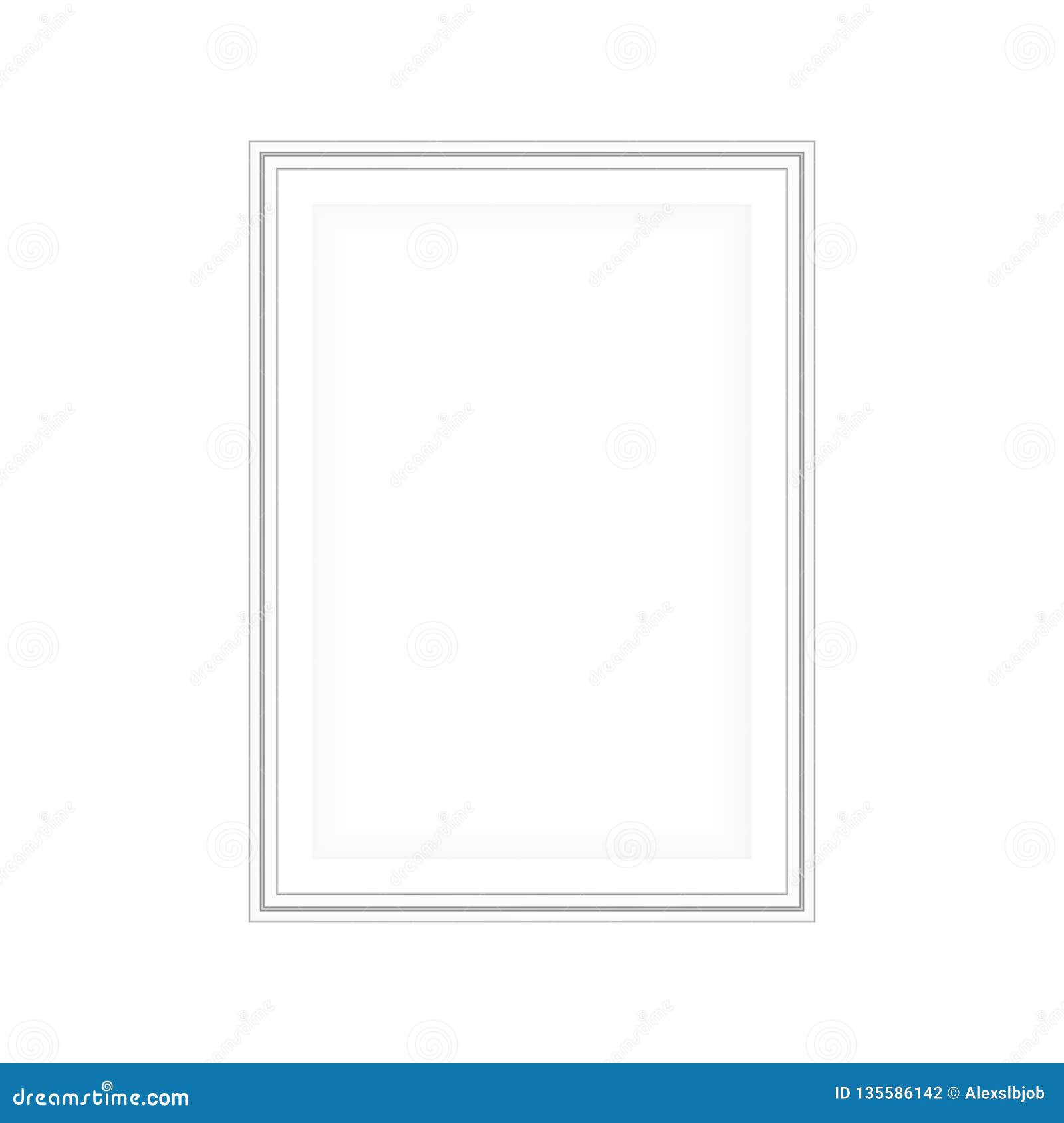 Realistic Picture Frame Isolated on White Background. Perfect for Your ...