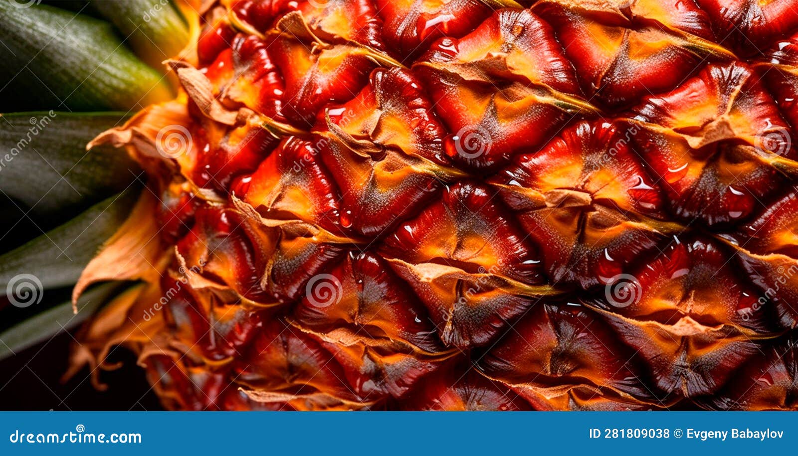 Pineapple Texture. Seamless Pattern With Tropical Ananas. Element For ...