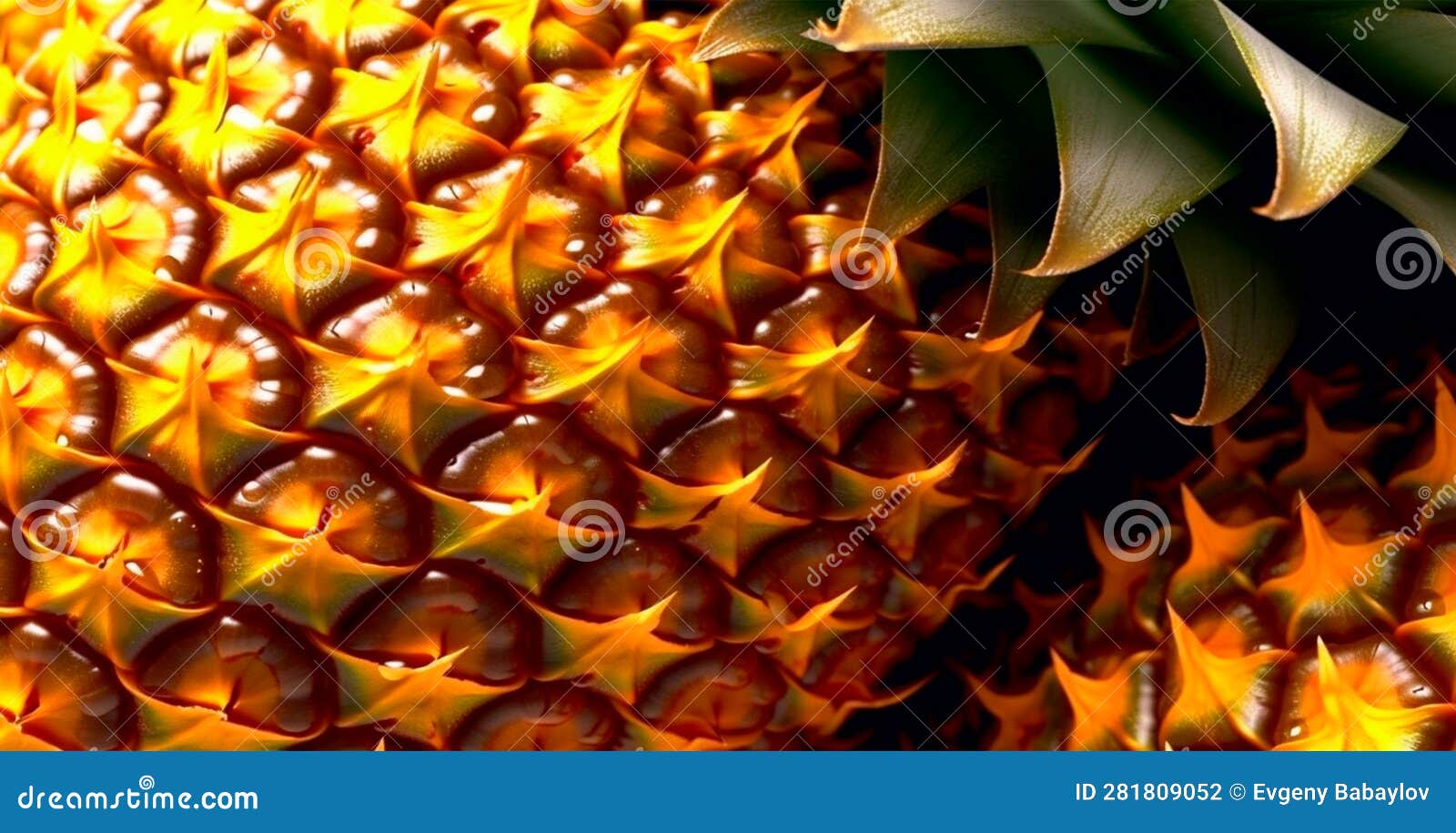 Pineapple Texture. Seamless Pattern With Tropical Ananas. Element For ...