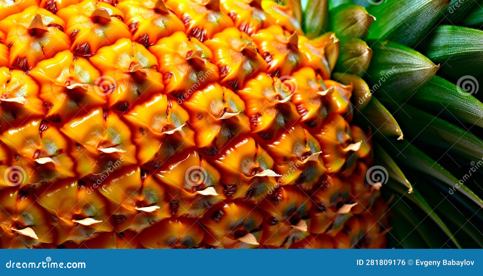 Pineapple Texture. Seamless Pattern With Tropical Ananas. Element For ...