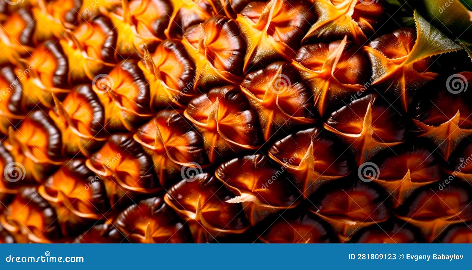 Realistic Pineapple Texture. Close-up Pineapple Skin, Tropical Pattern ...