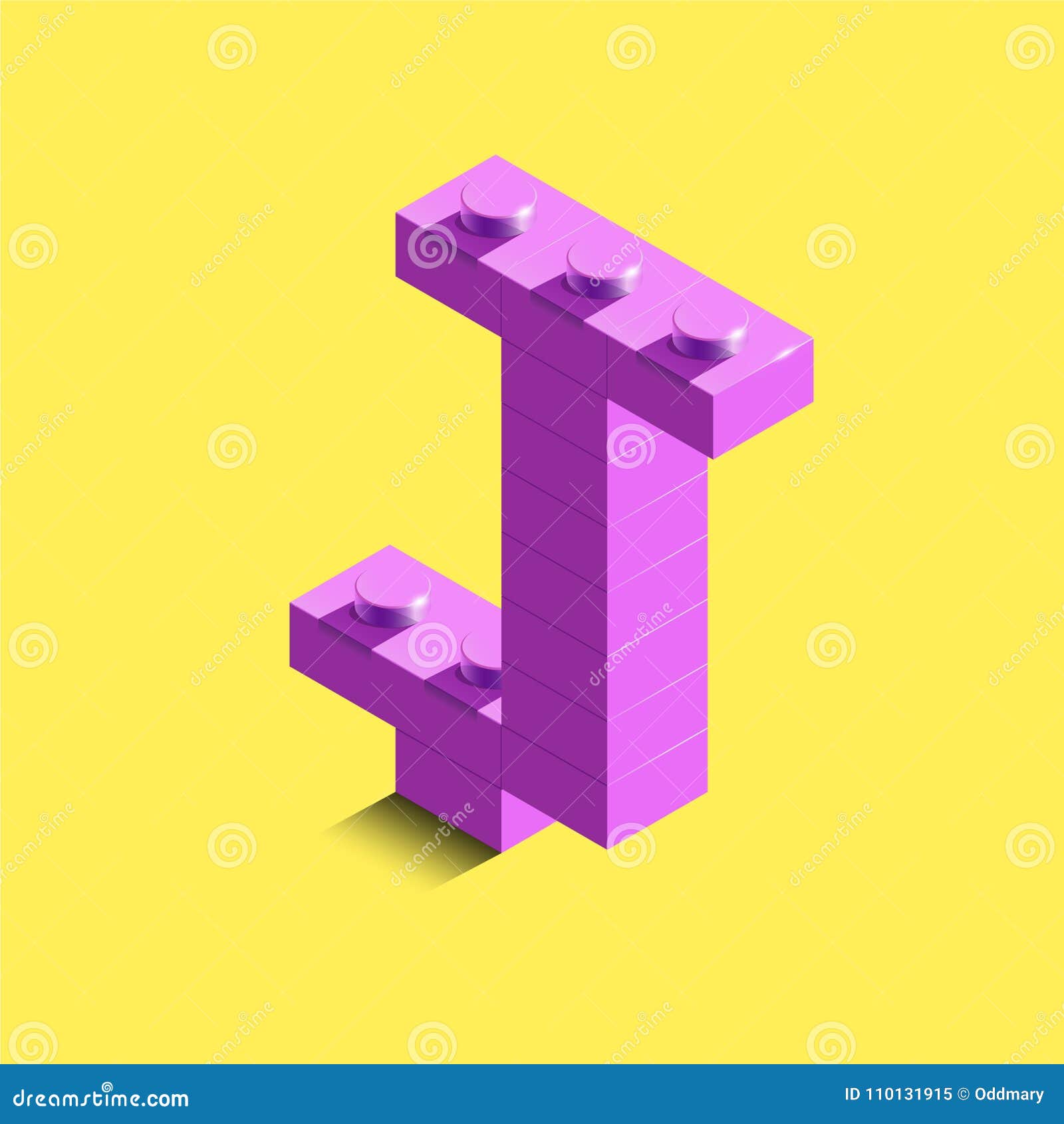 Realistic Pink 3d Isometric Letter J of the Alphabet from Constructor ...