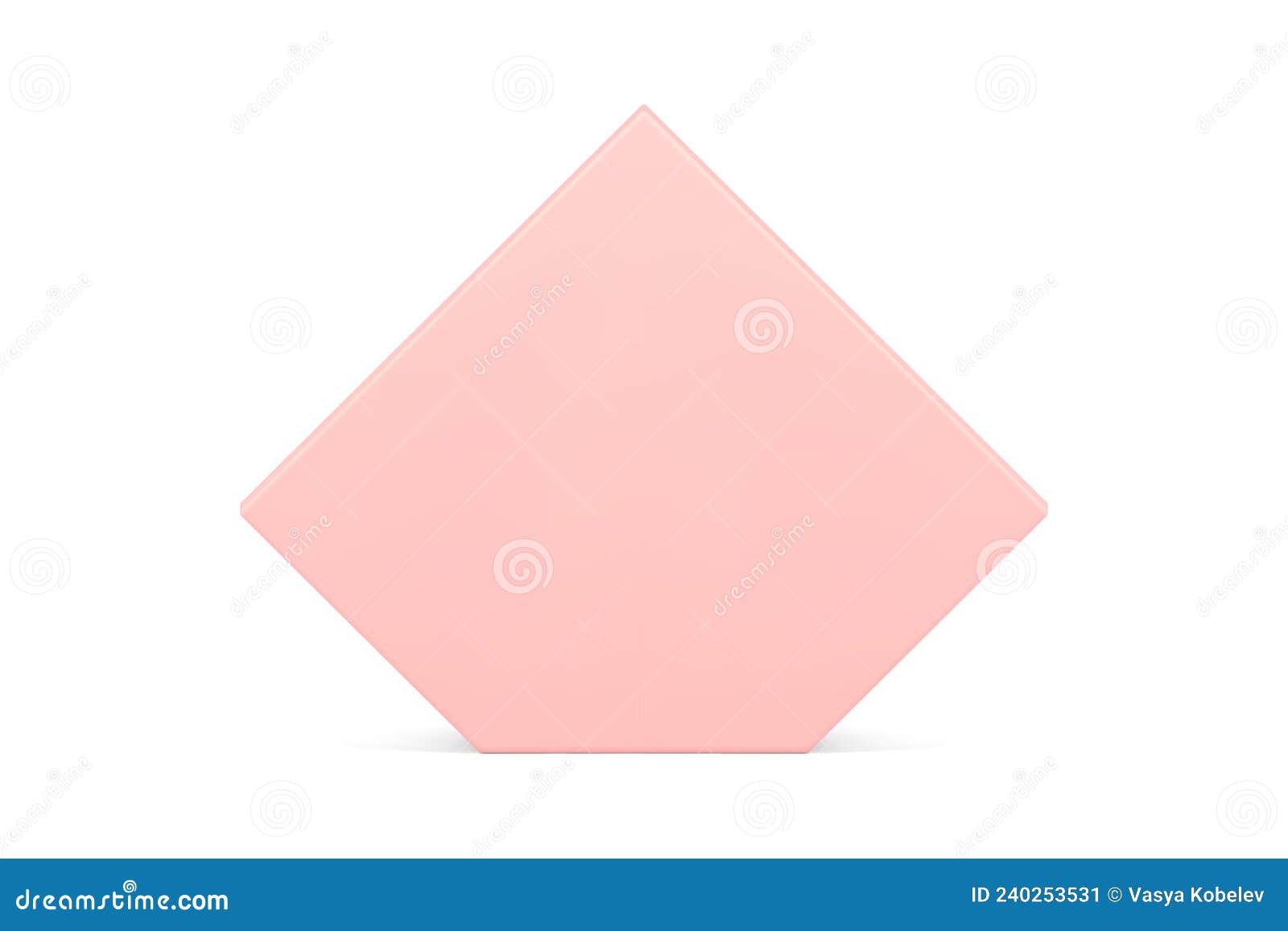 Realistic Pink Irregular Pentagonal Vertical Stage Geometric Shape ...