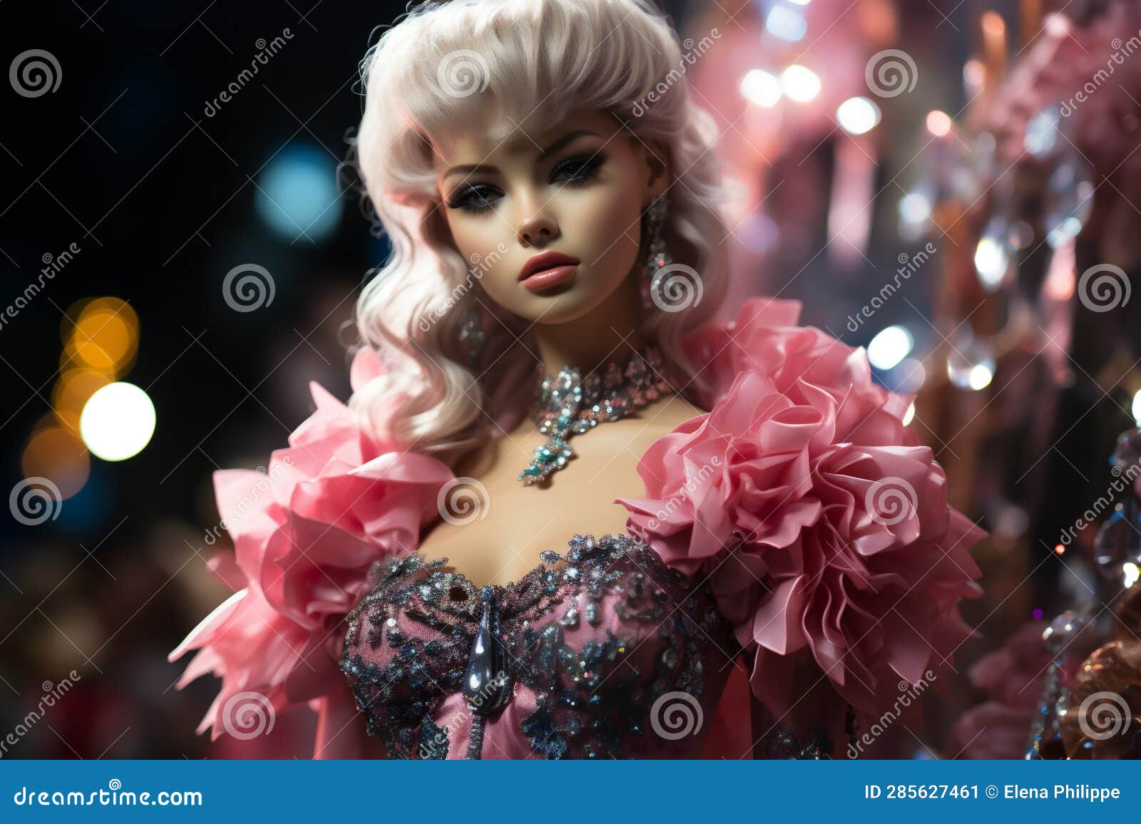 Realistic Pink Plastic Barbie Doll. AI Generative Stock Image - Image ...