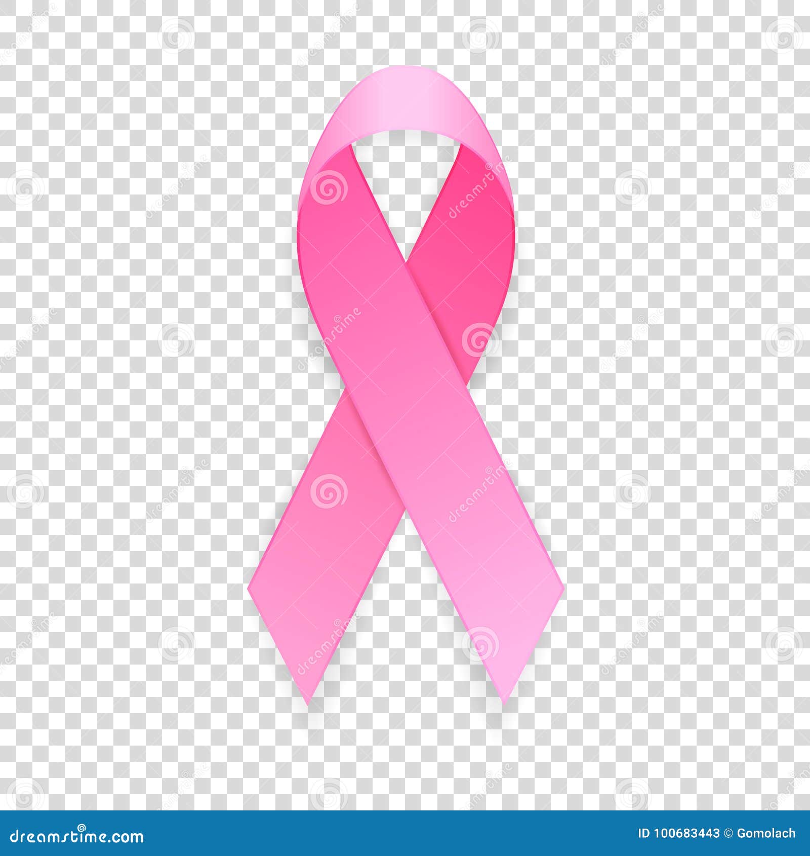 Realistic Pink Ribbon Icon Closeup Isolated on Transparent Background ... Realistic Pink Ribbon Icon Closeup Isolated on Transparent Background ...