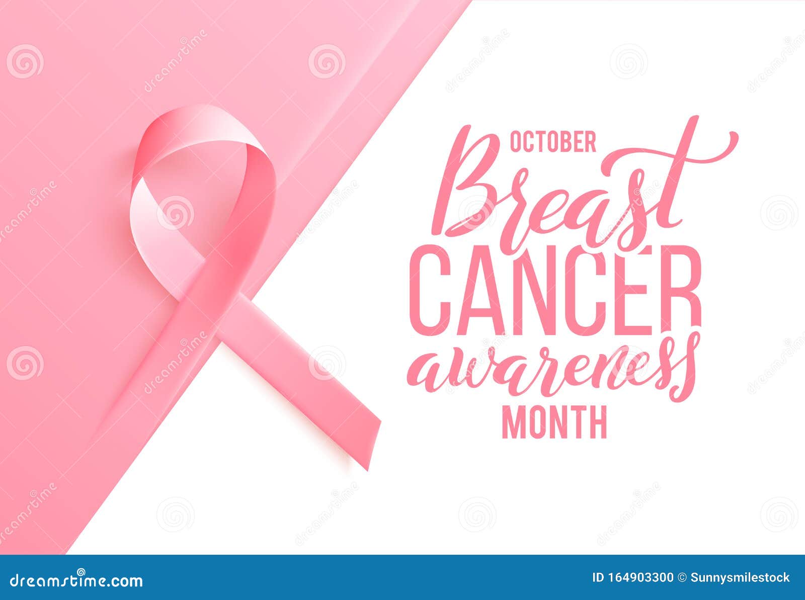 Realistic Pink Ribbon Symbol Of World Breast Canser Awareness Month In