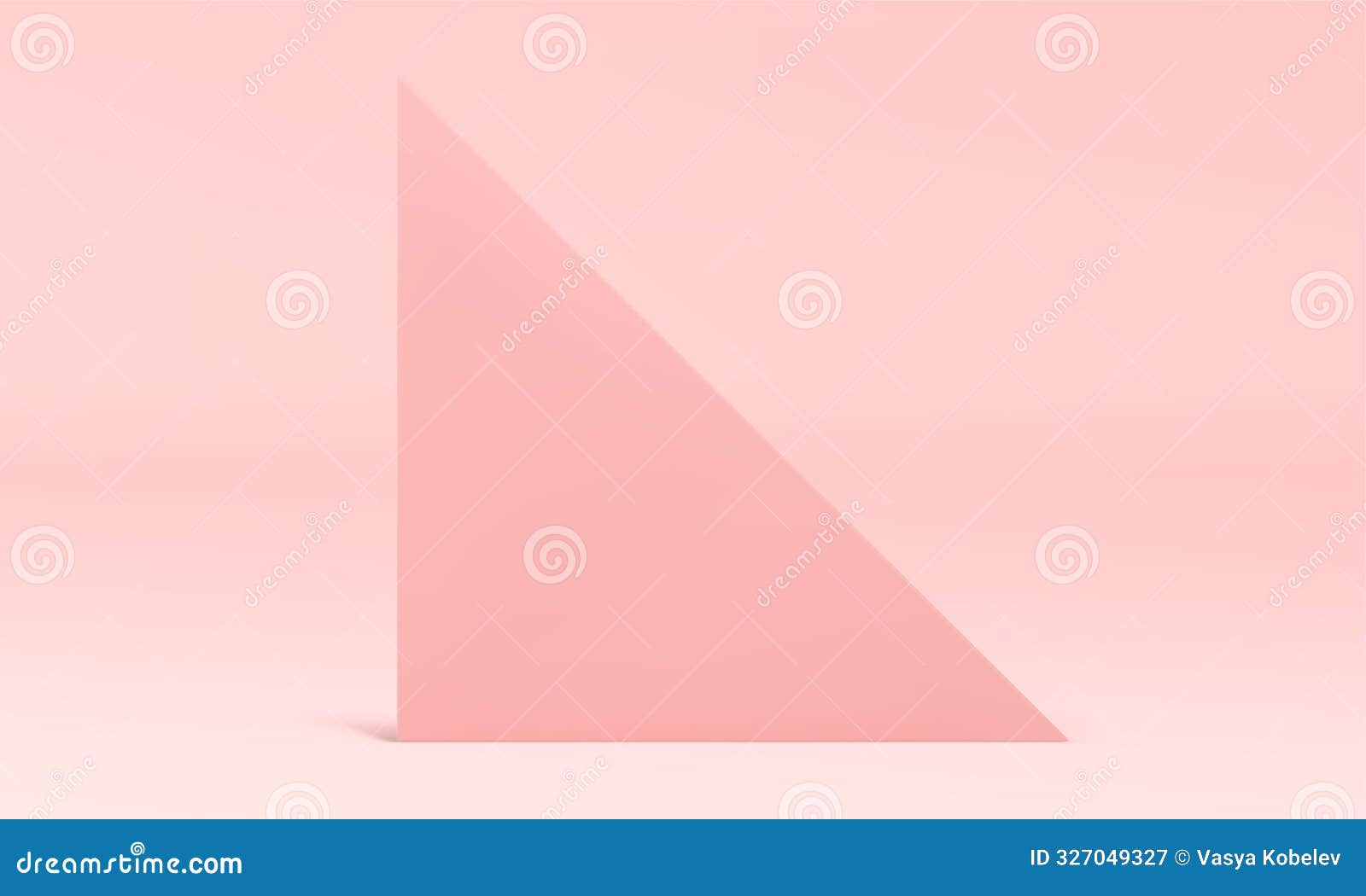 Realistic Pink Triangle 3d Wall Pastel Feminine Decor Element Trendy ...