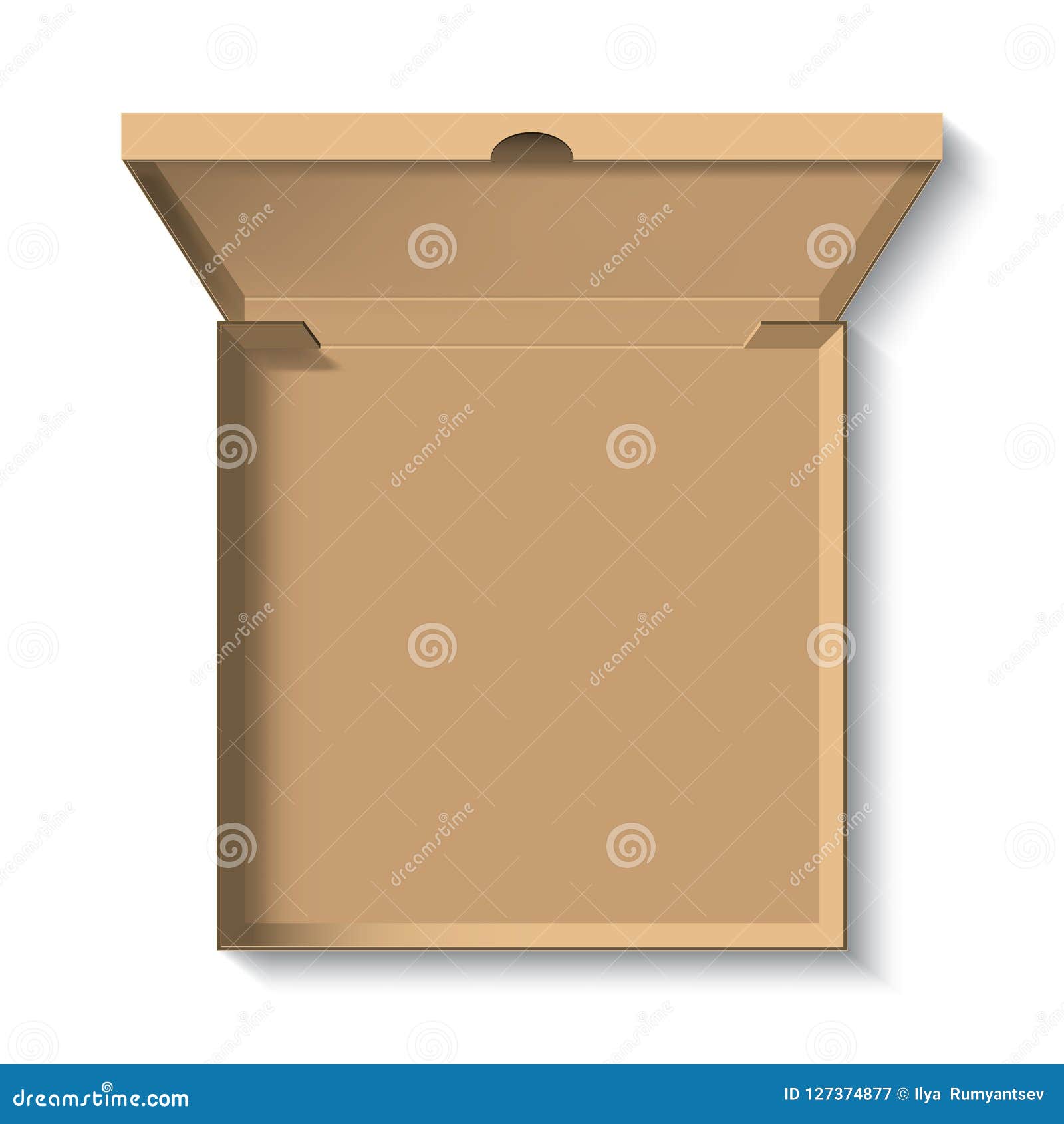 Realistic Pizza Carton Box, Vector Stock Vector - Illustration of ...